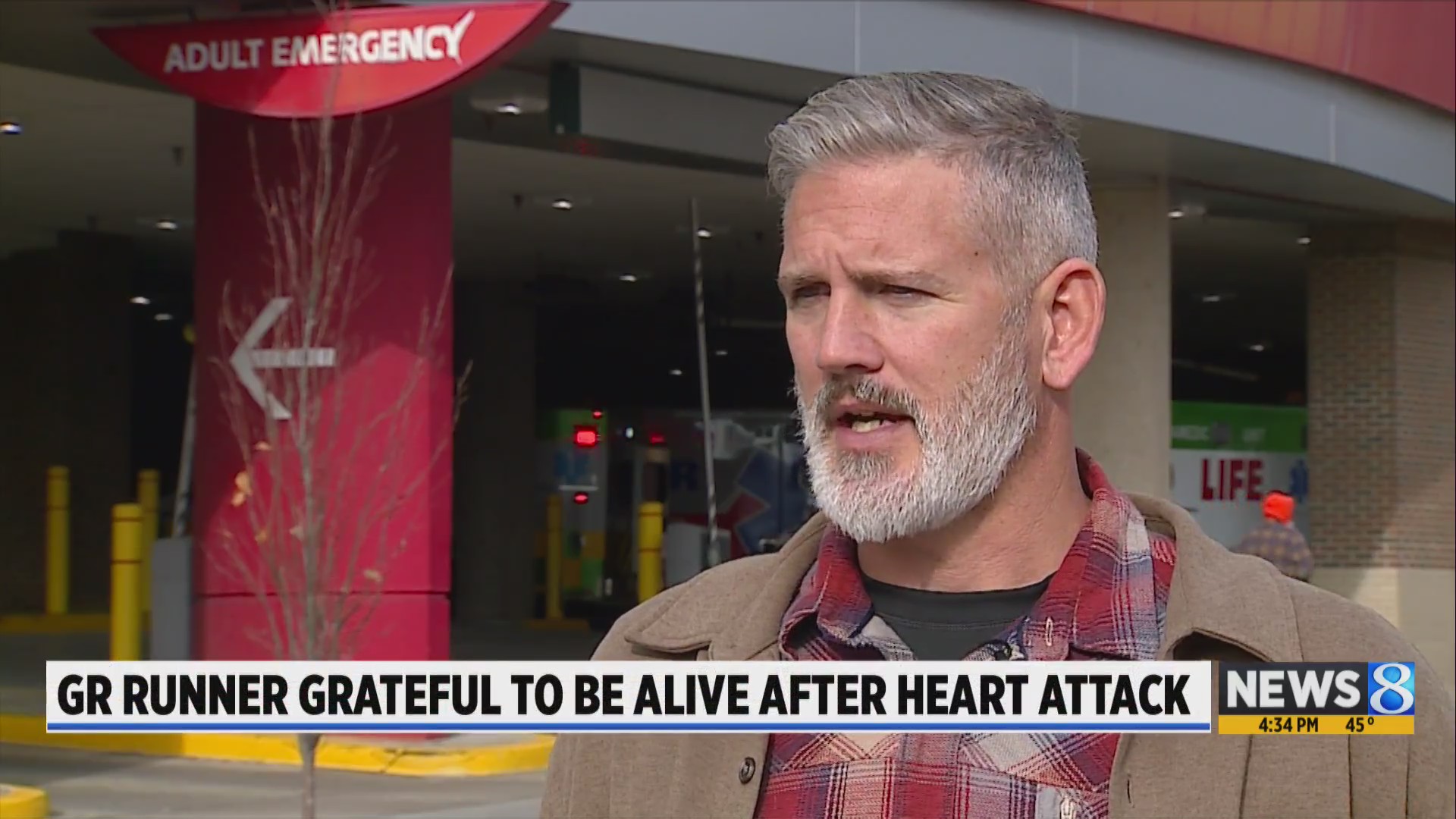 Grand Rapids runner grateful to be alive after heart attack – WOODTV.com