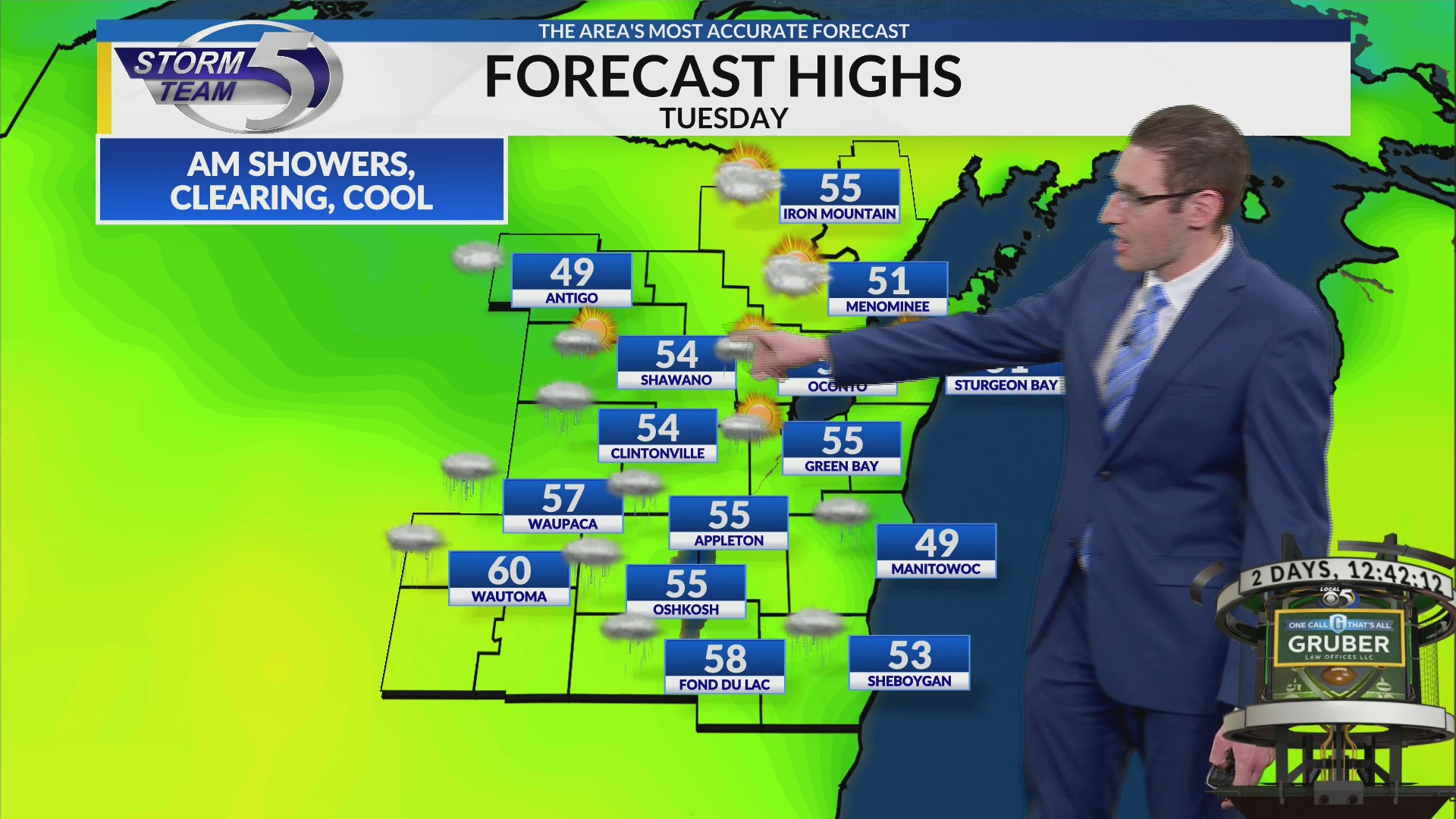 Tuesday morning forecast 4/22/25 – WFRV Local 5 – Green Bay, Appleton