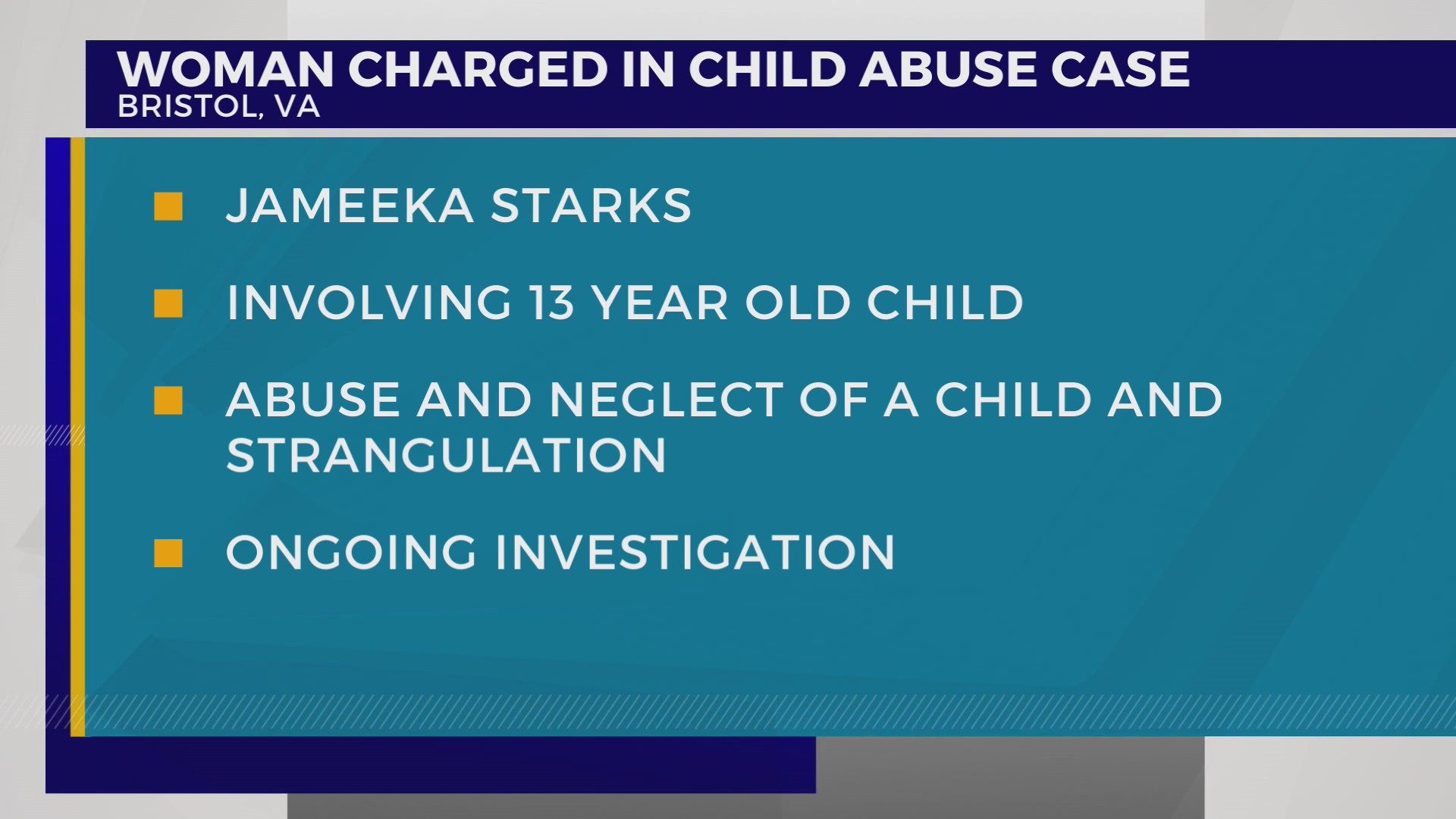 BVPD: Bristol, Va. woman charged with child abuse, strangulation – WJHL ...
