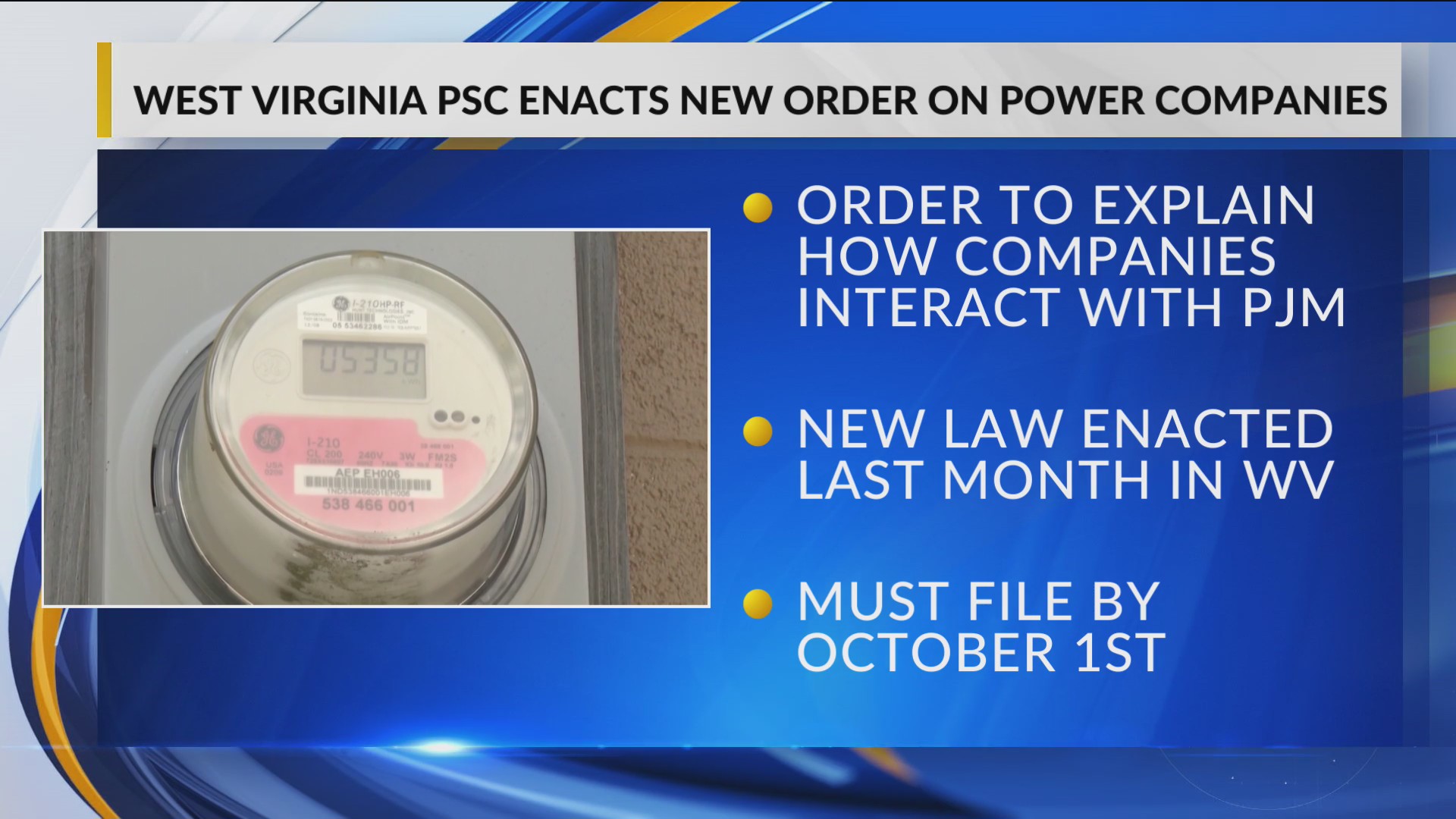 West Virginia PSC Enacts New Order on Power Companies – WOWK 13 News