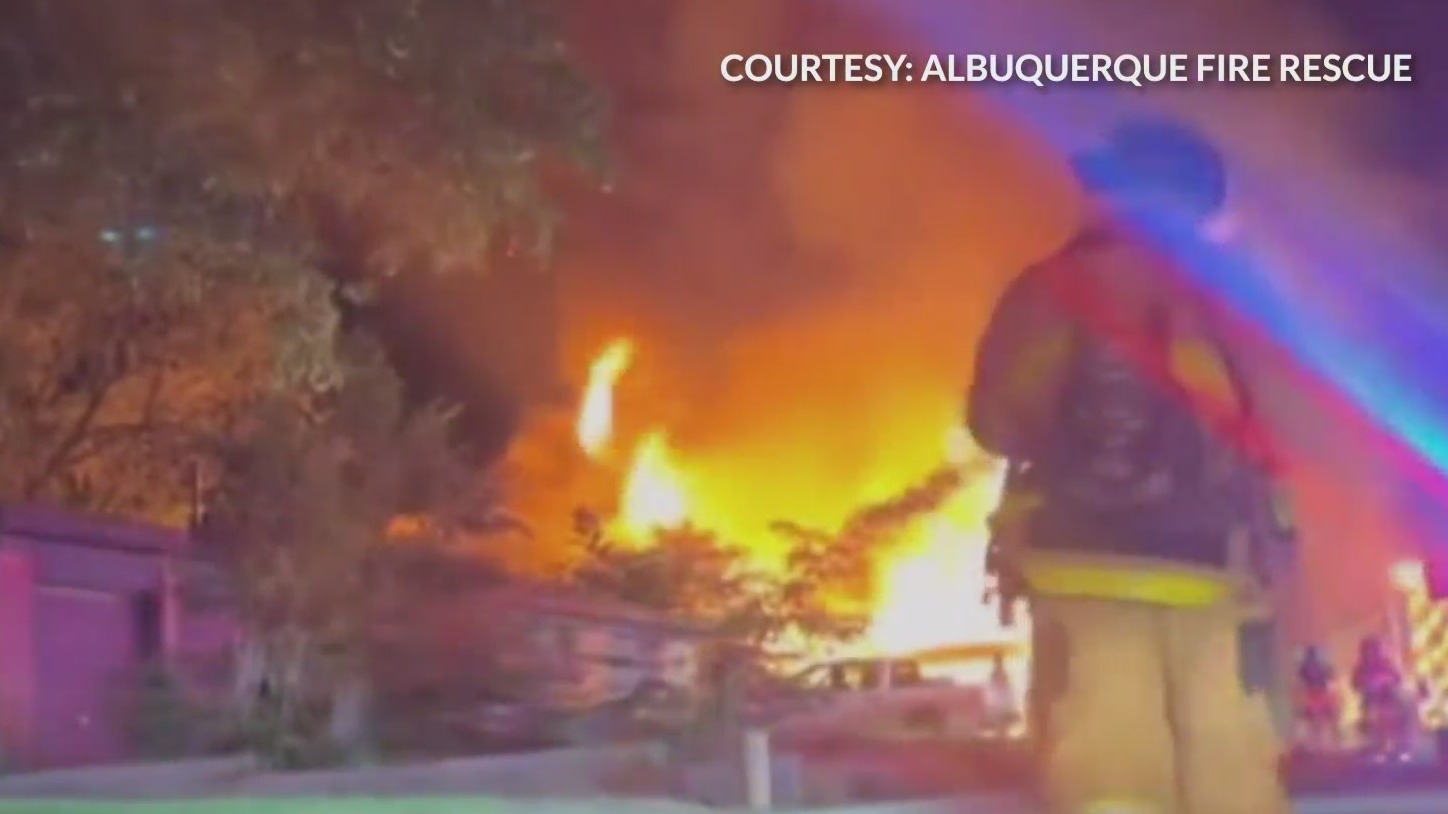 Home in NE Albuquerque goes up in flames, displacing owner – KRQE NEWS ...