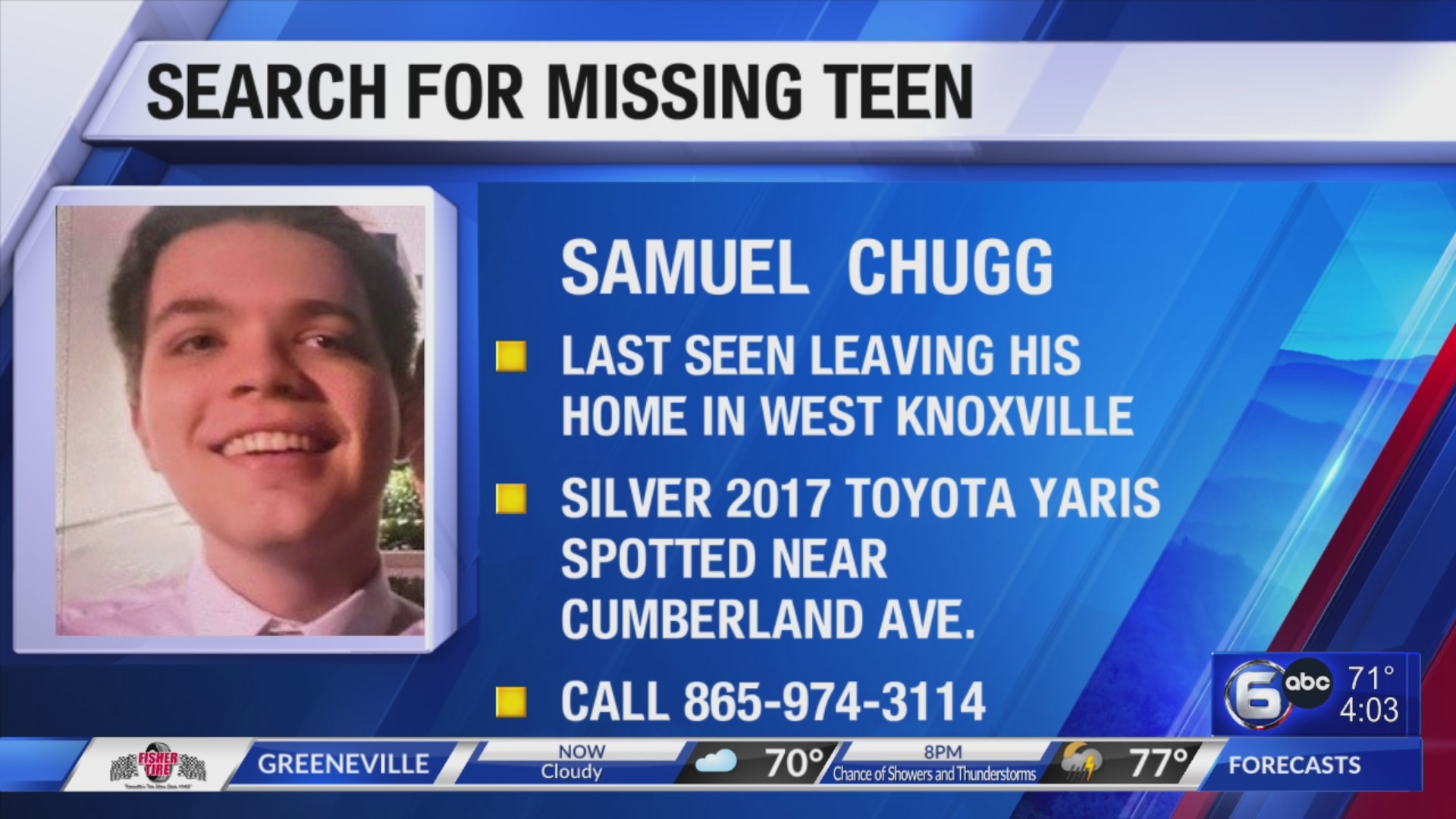 University of Tennessee student, 17, reported missing – WATE 6 On Your Side