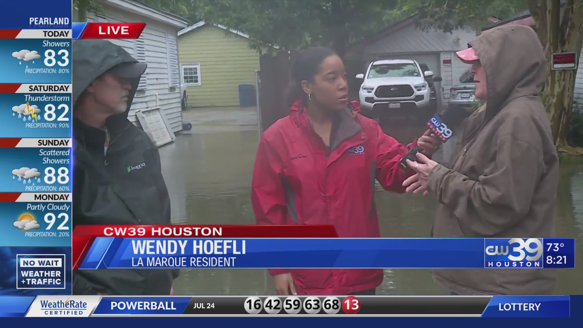 Heavy rain slams La Marque overnight into early morning – CW39 Houston