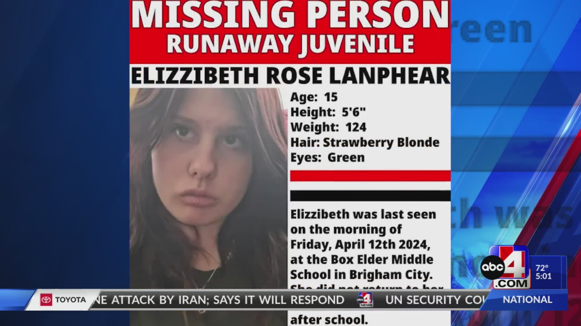 MISSING: 15-year-old girl out of Box Elder County – ABC4 Utah