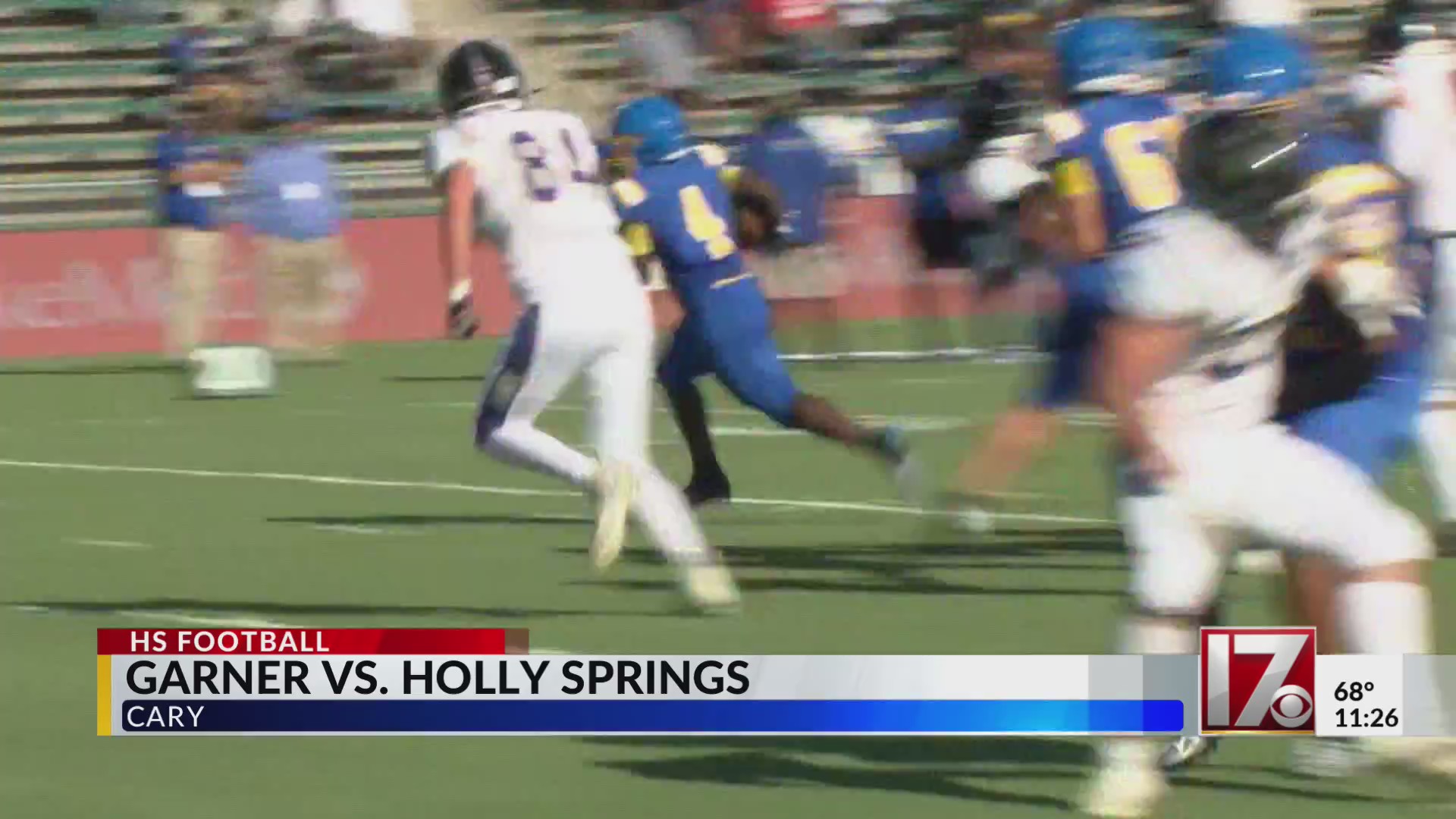 Garner takes on Holly Springs in high school football in Cary – CBS17.com