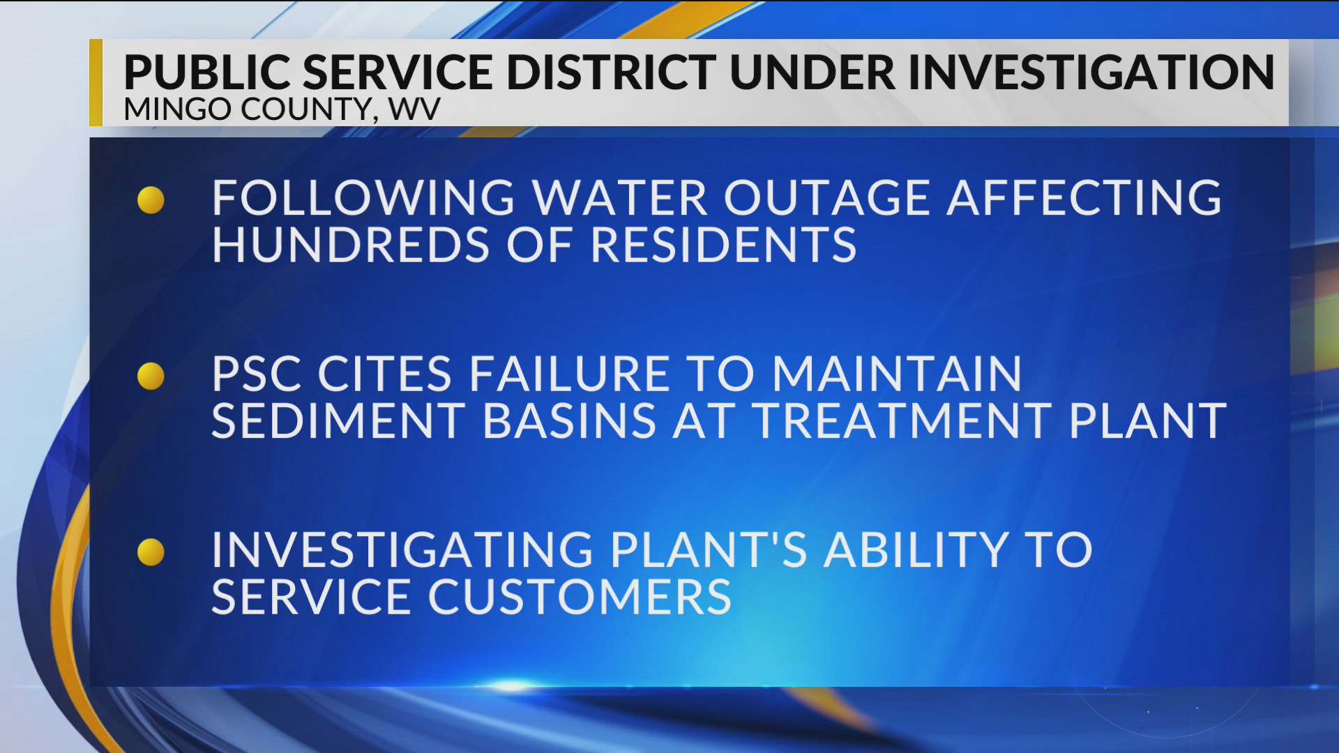 Mingo County Public Service District under investigation – WOWK 13 News