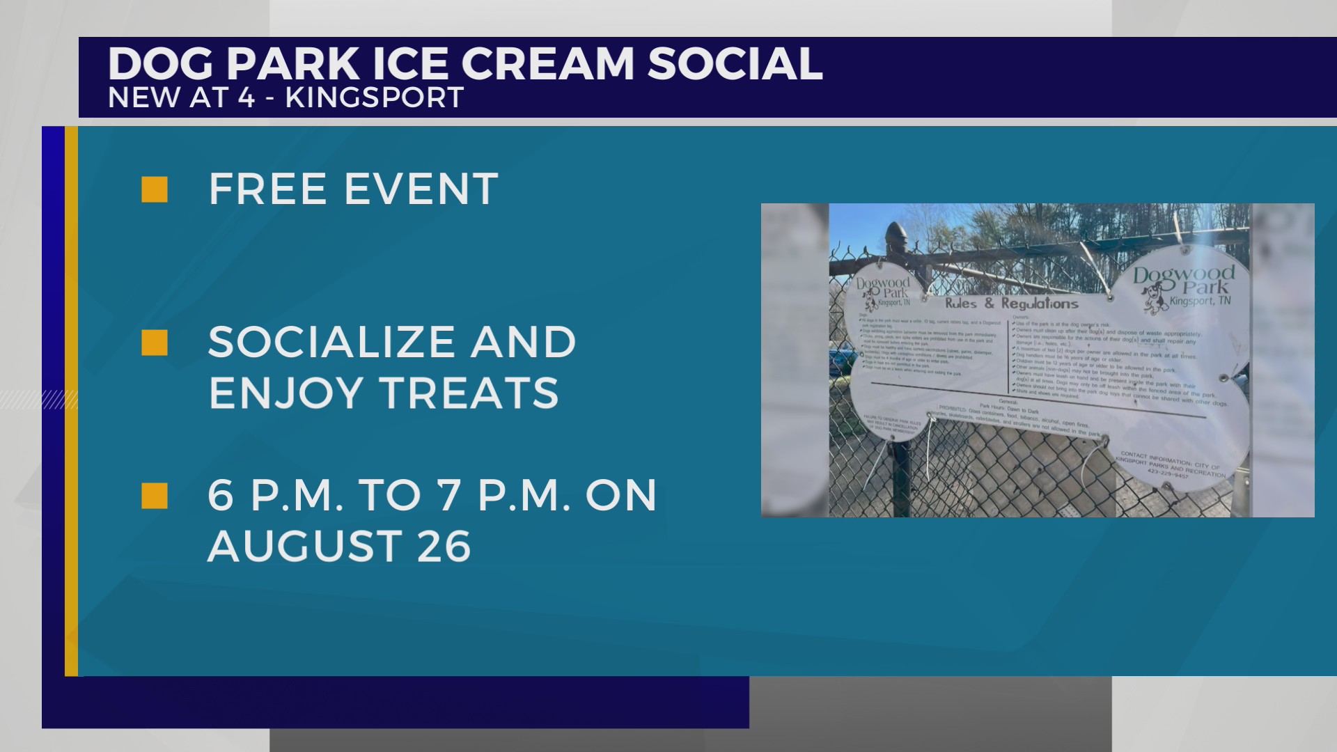 Kingsport to host dog park ice cream social – WJHL | Tri-Cities News ...