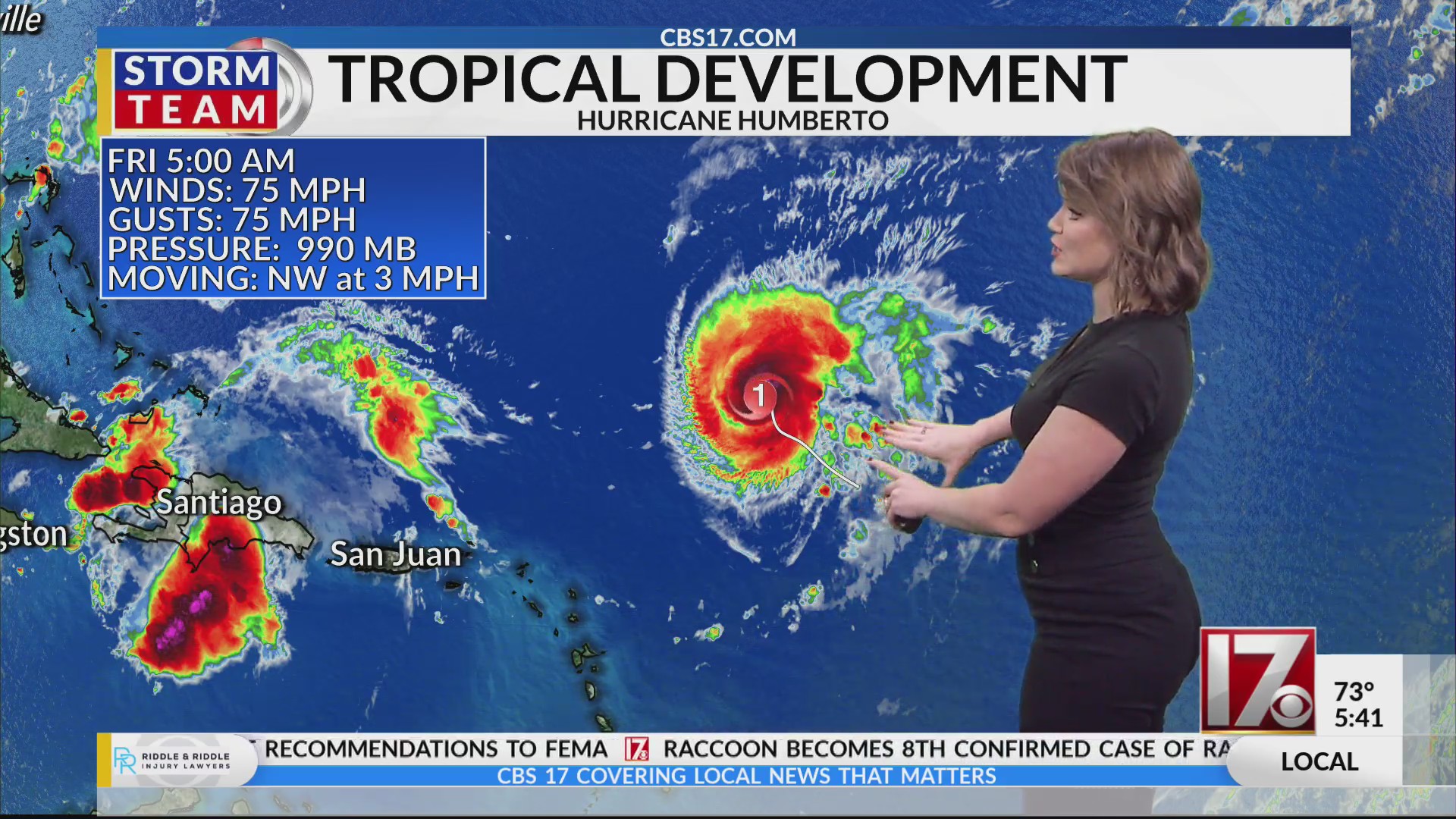 Humberto now a hurricane, system 94L threat strengthens: NHC – WSPA 7NEWS
