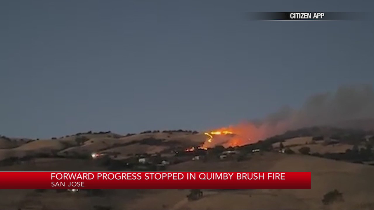 Forward progress stopped in Quimby brush fire in San Jose – KRON4