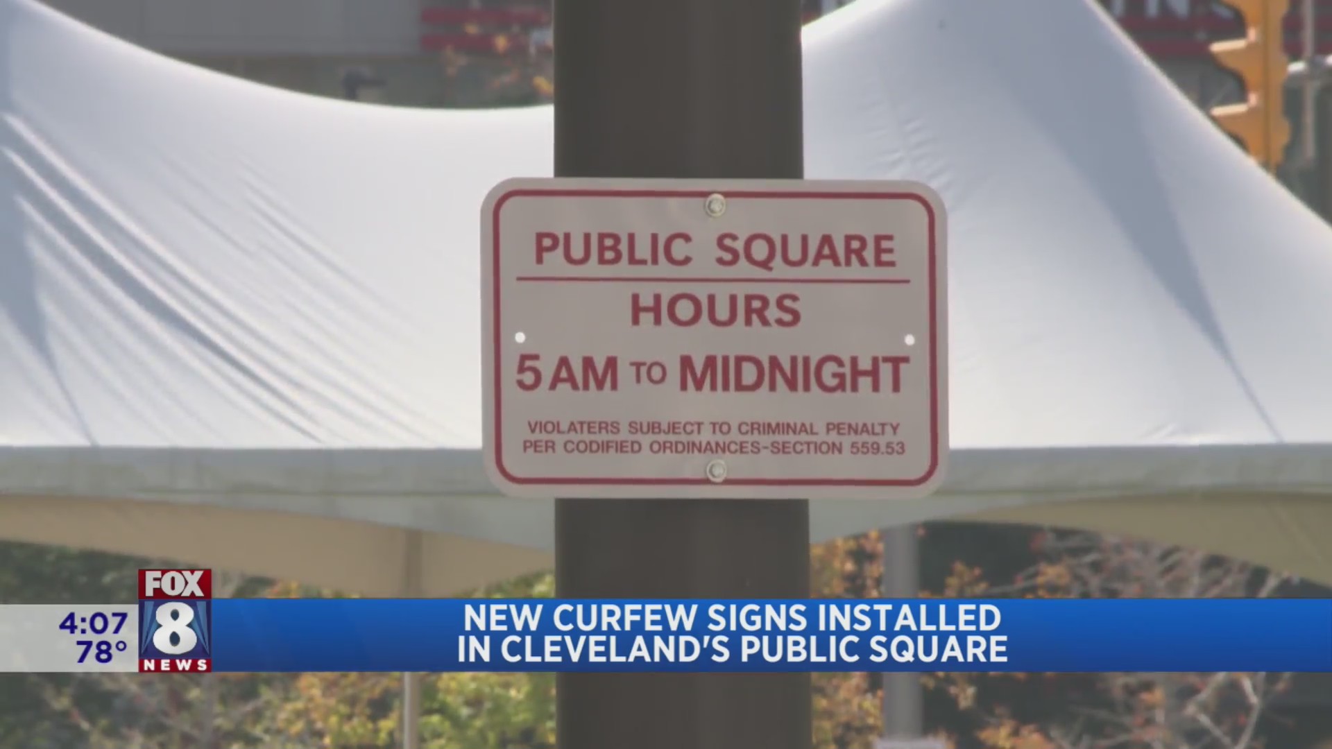 Curfew signs posted in Cleveland Public Square – Fox 8 Cleveland WJW