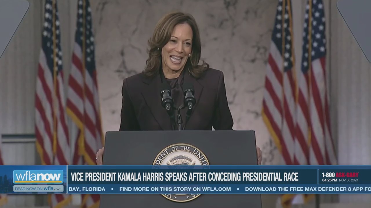 Vice President Kamala Harris speaks after conceding election – WFLA