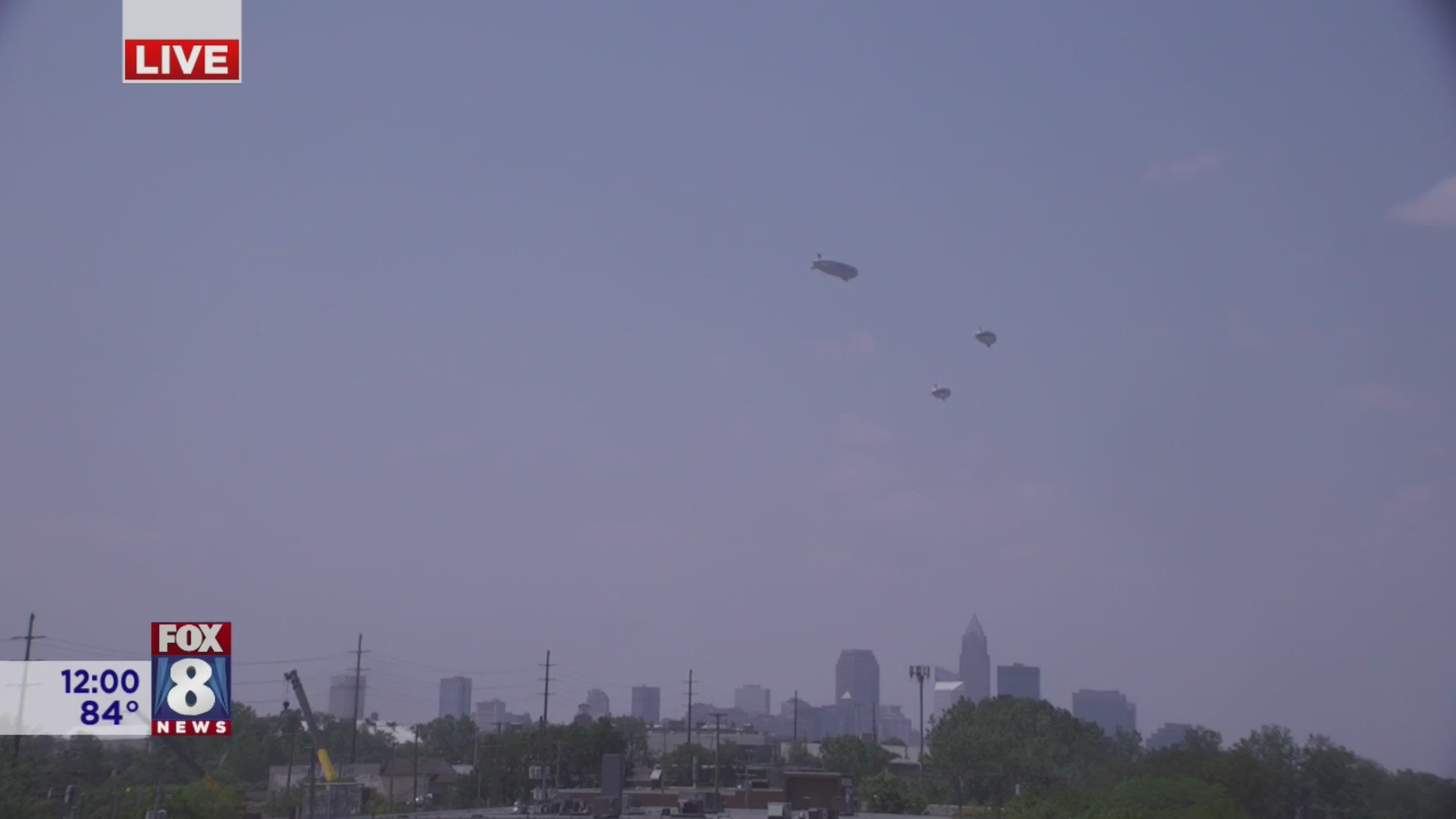 All the Goodyear Blimps together over FOX 8 in Cleveland – Fox 8 Cleveland WJW