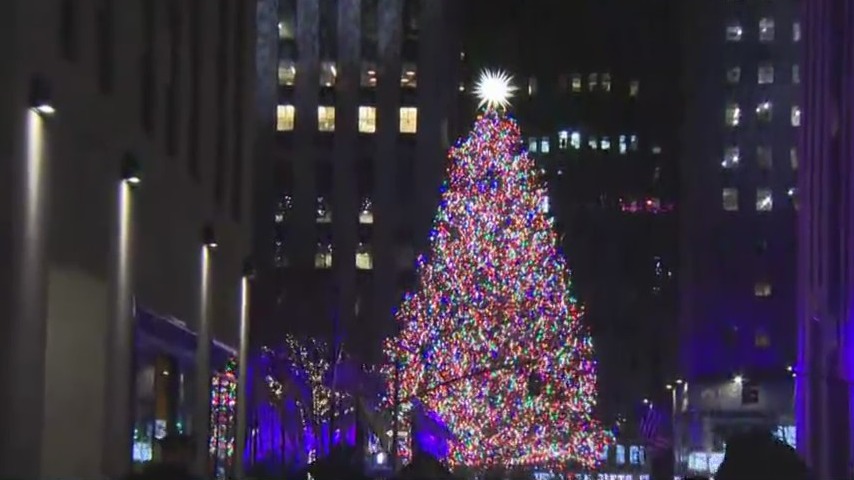 Rockefeller Center tree lit up by 50,000 sparkling lights – PIX11