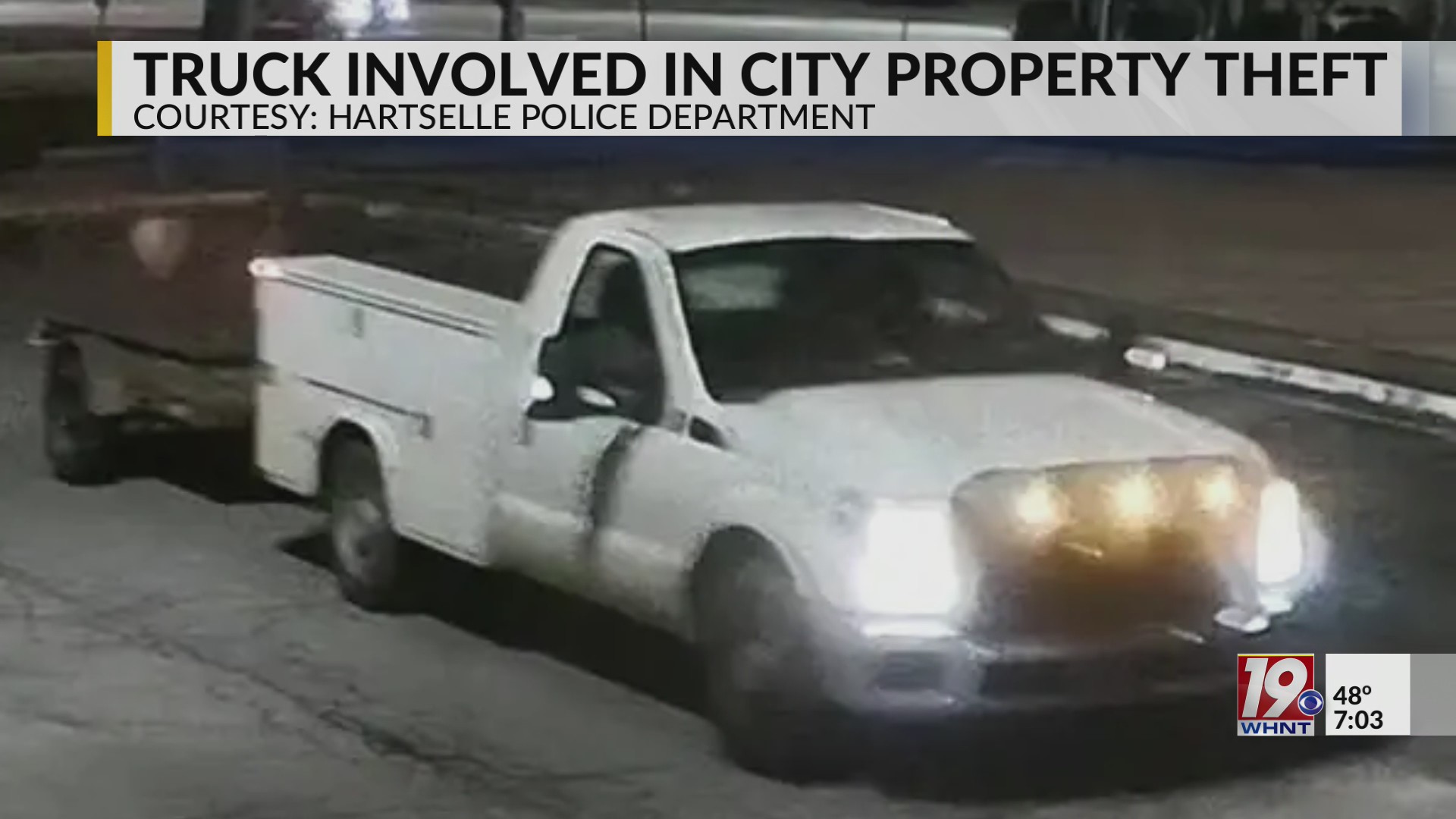 Hartselle Police Searching For Truck Involved In City Theft | Feb. 12 ...