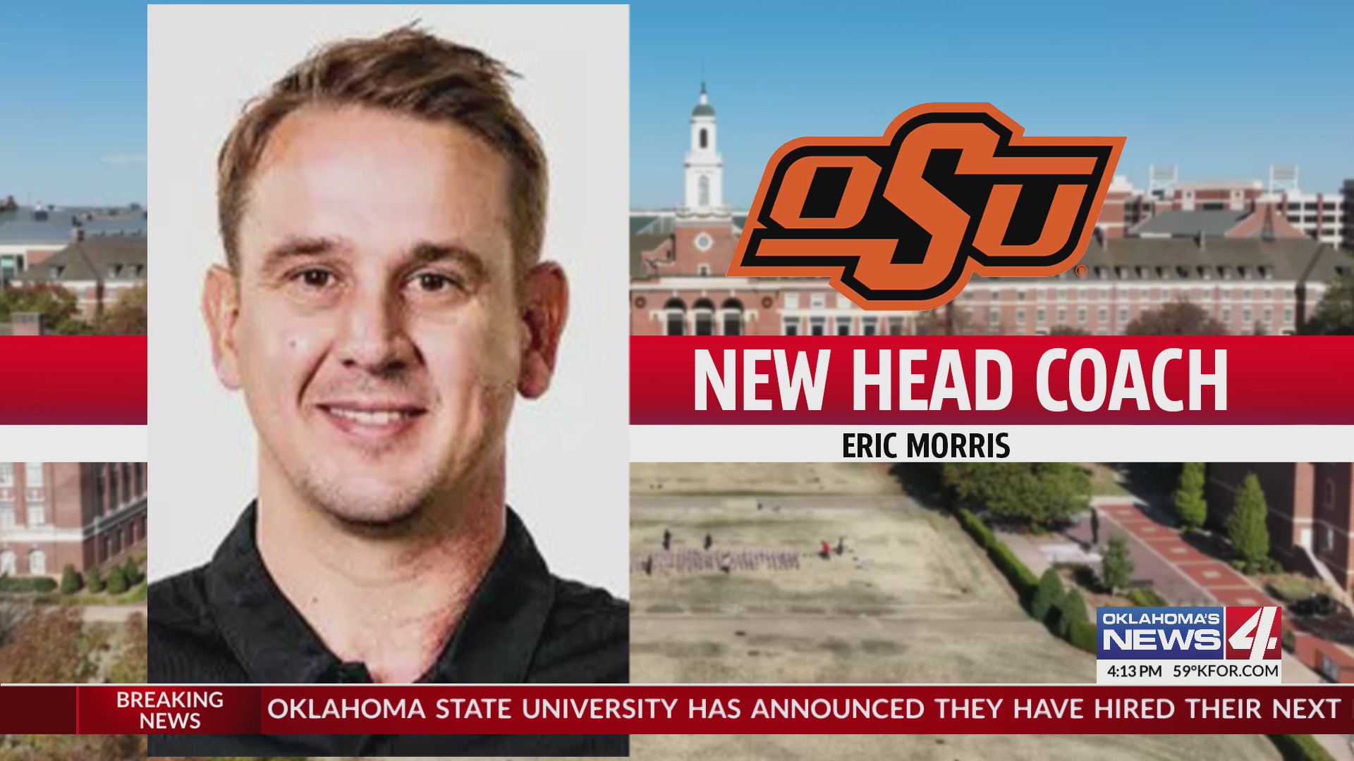 OSU has named Eric Morris from Univ. of North Texas as new head coach ...