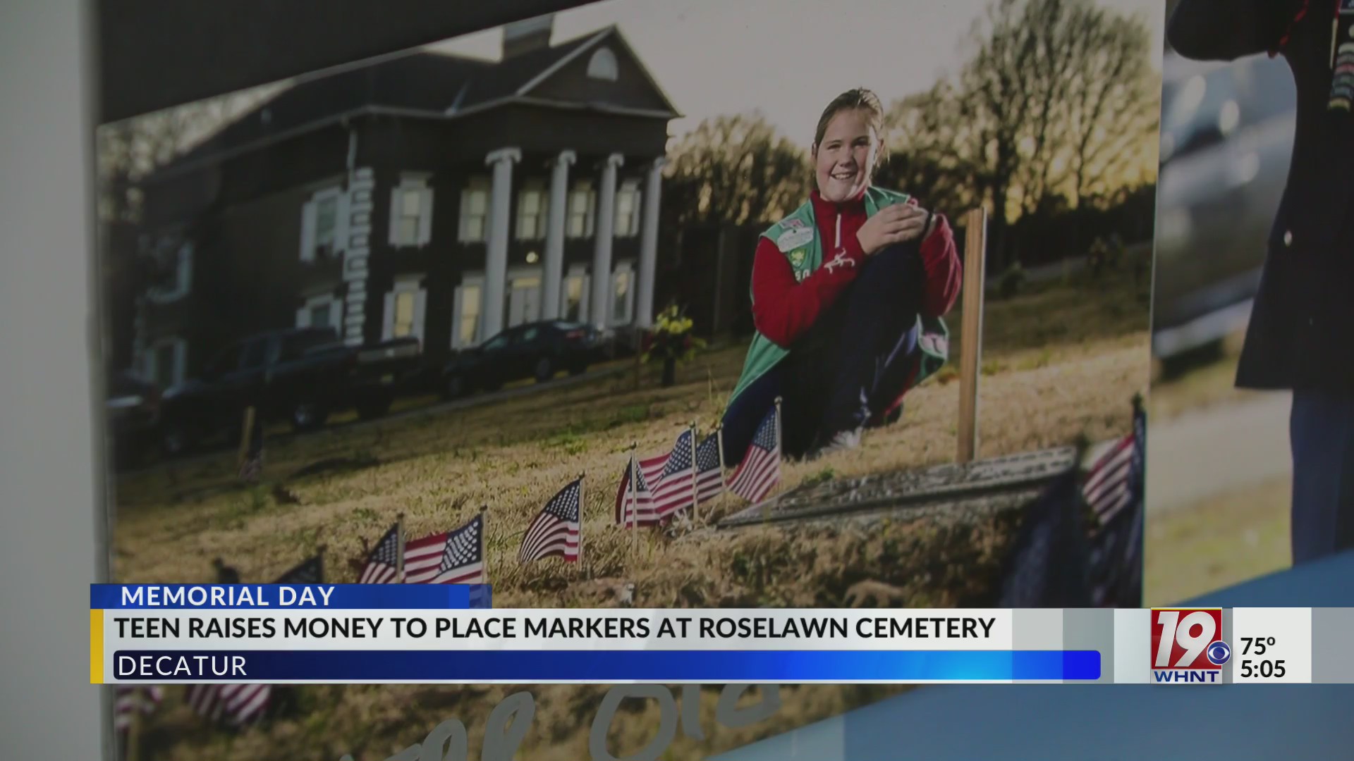 Teen Raises Money to Place Markers at Decatur Cemetery | May 26, 2025 | News 19 at 5 p.m. – WHNT.com