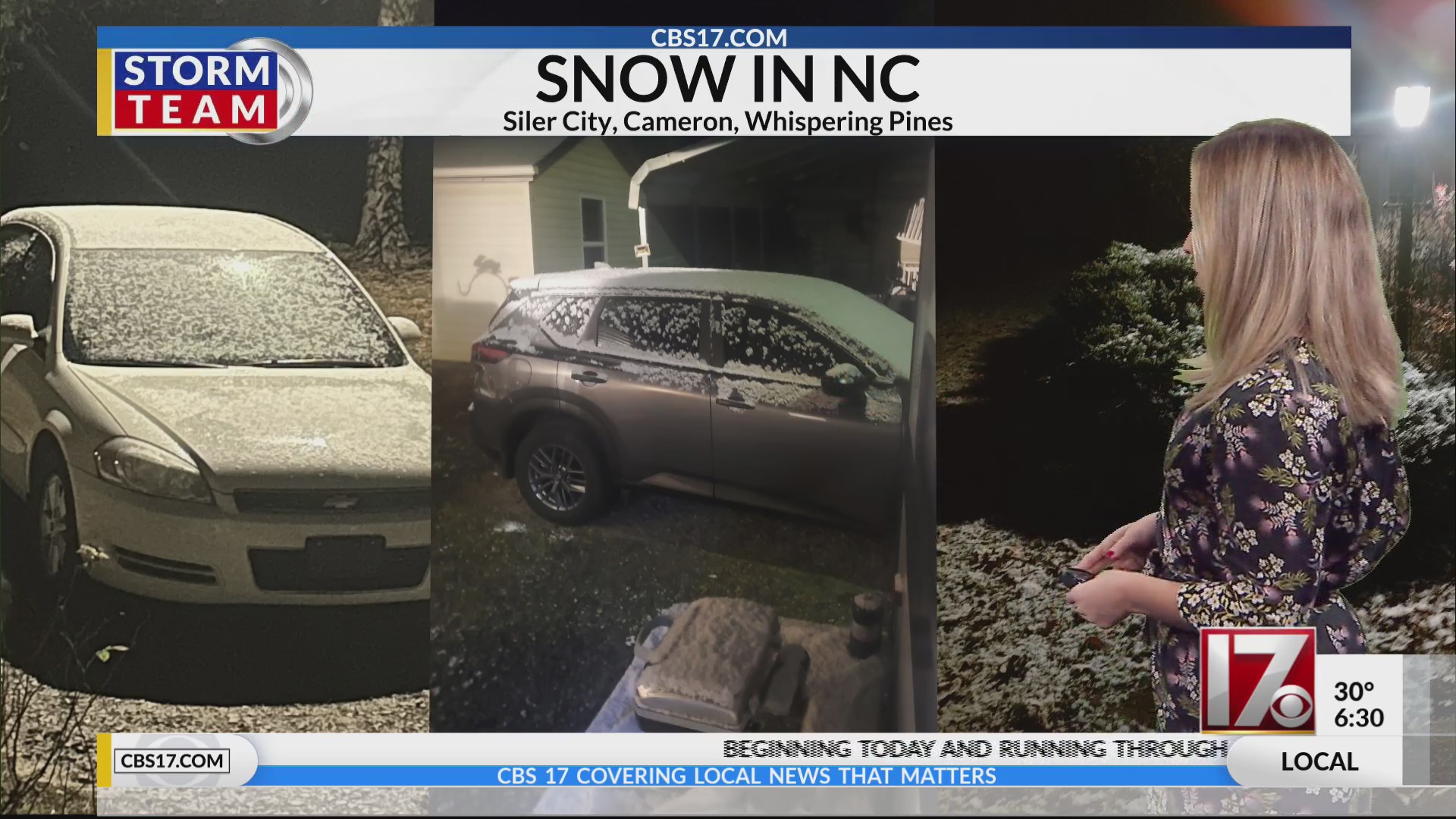 Snow in central NC (PHOTOS) – CBS17.com