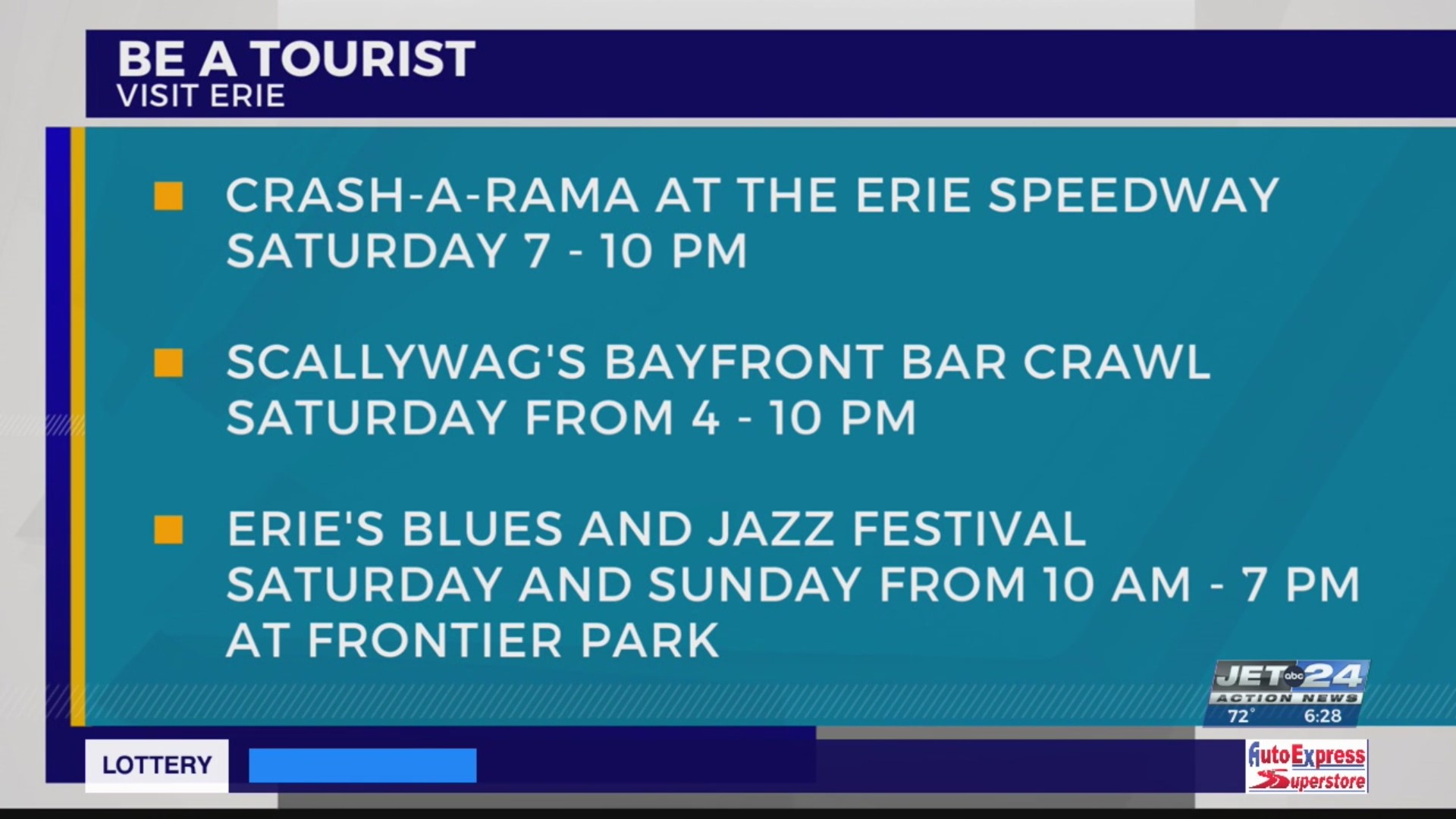 Be a Tourist: Events around town August 2-4 – WJET/WFXP/YourErie.com