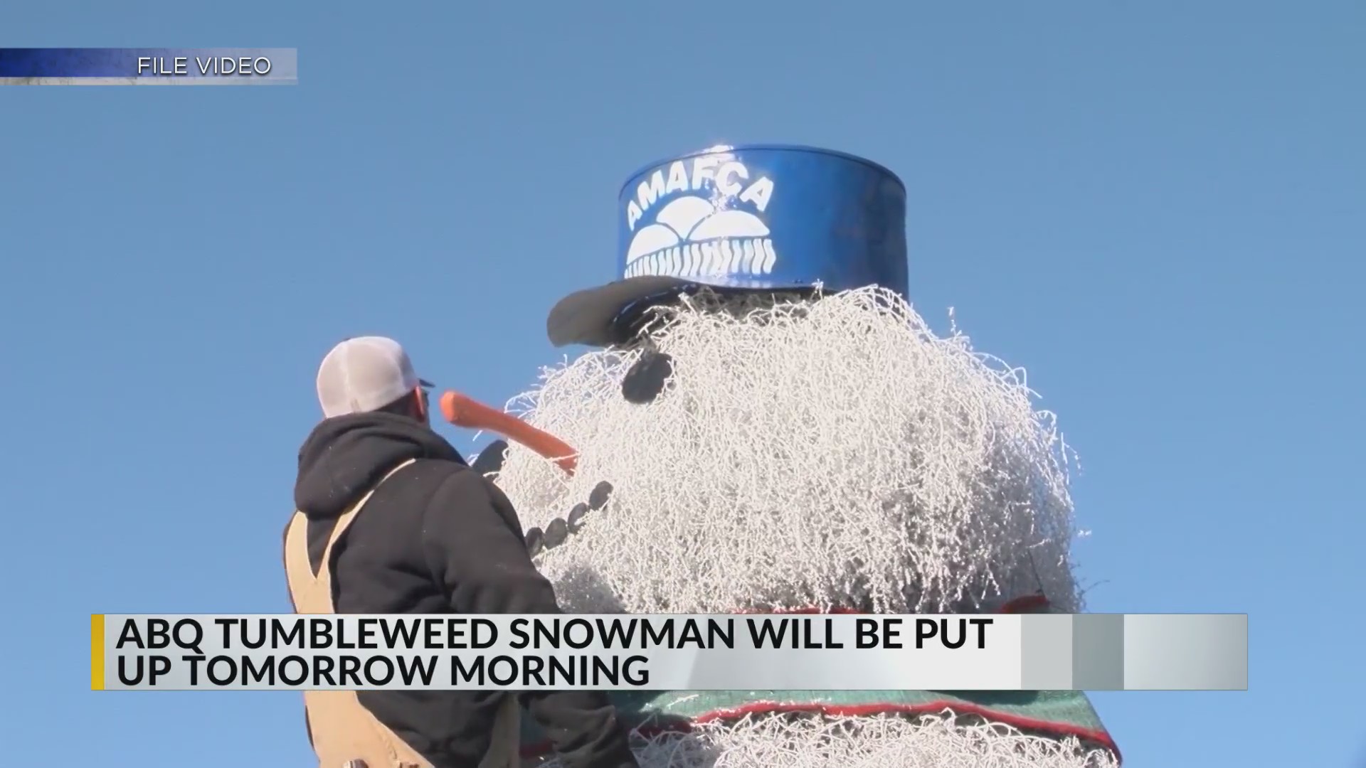 Tumbleweed snowman will be put up in Albuquerque on Tuesday – KRQE NEWS ...