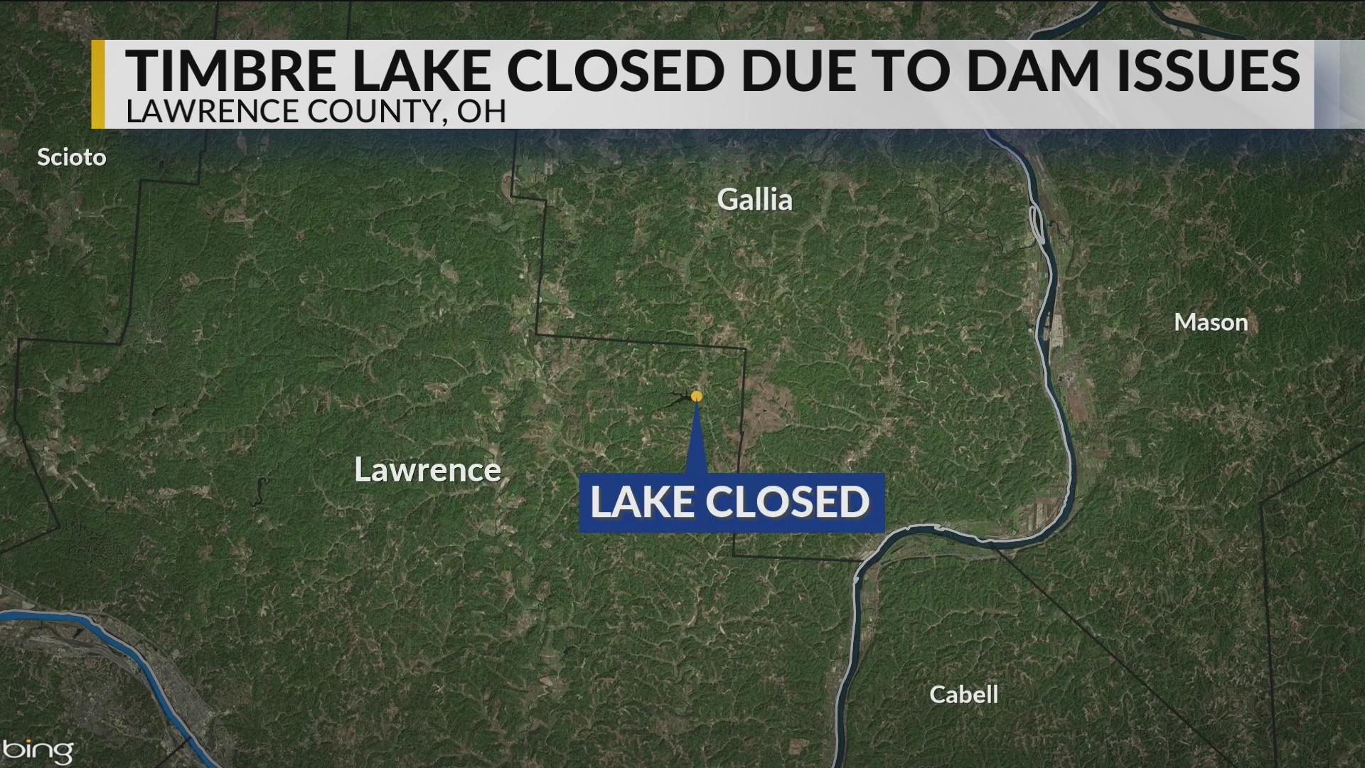 Timbre Ridge Lake closed for dam repairs – WOWK 13 News