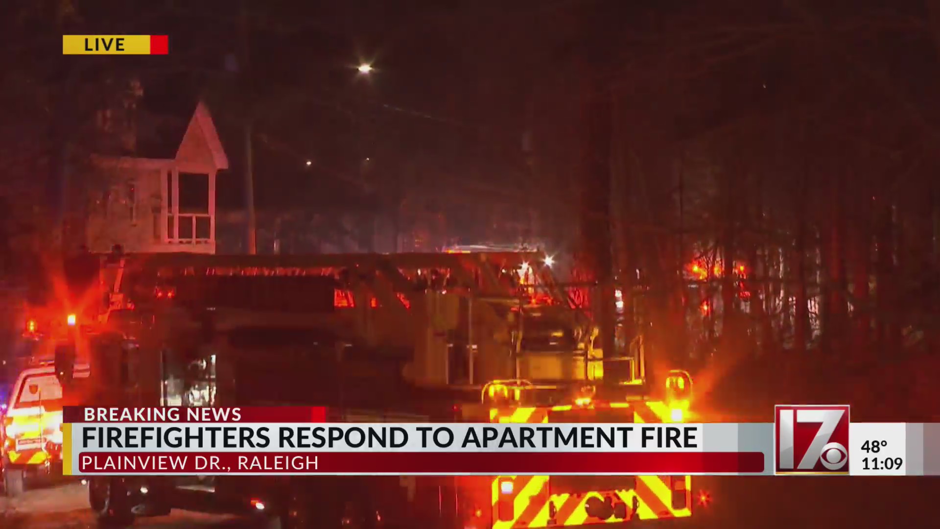 Firefighters respond to apartment fire in Raleigh – CBS17.com