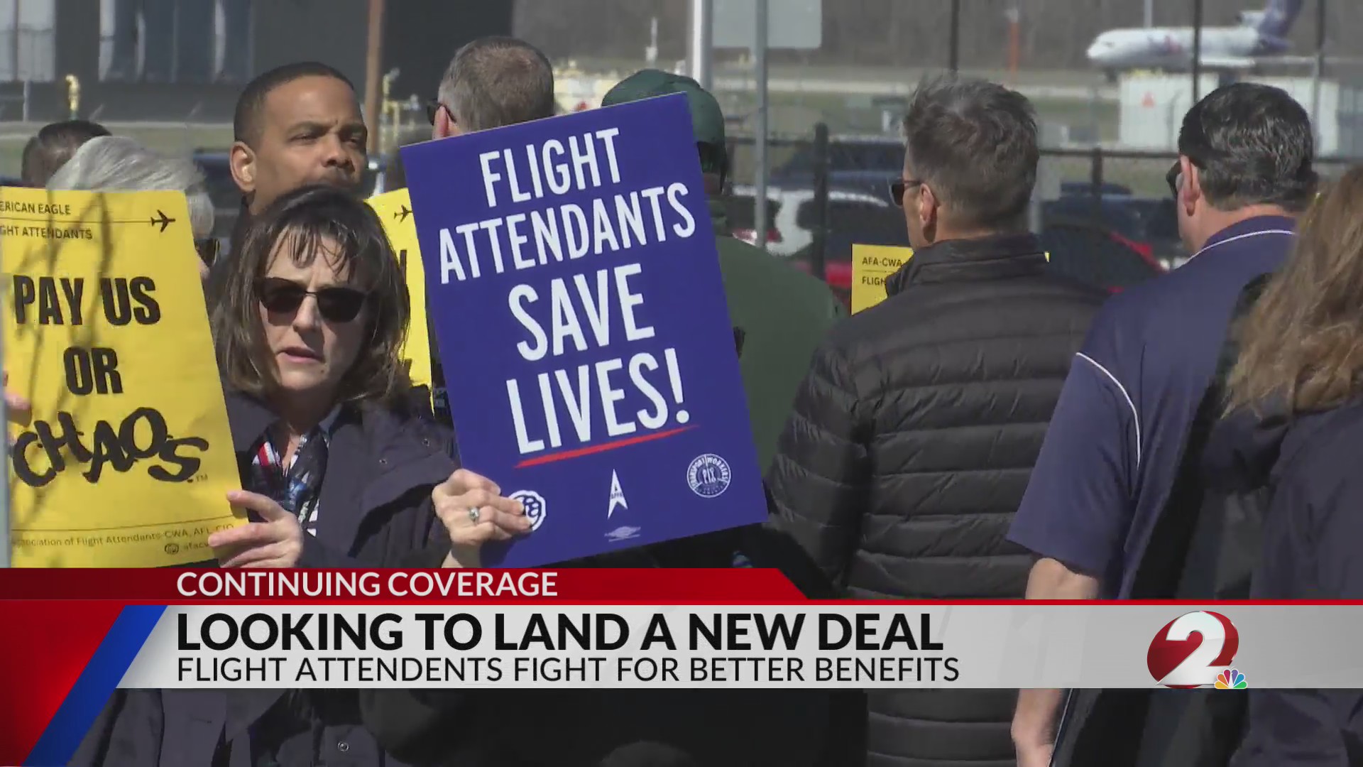Flight attendants at Dayton Airport fight for better working conditions ...