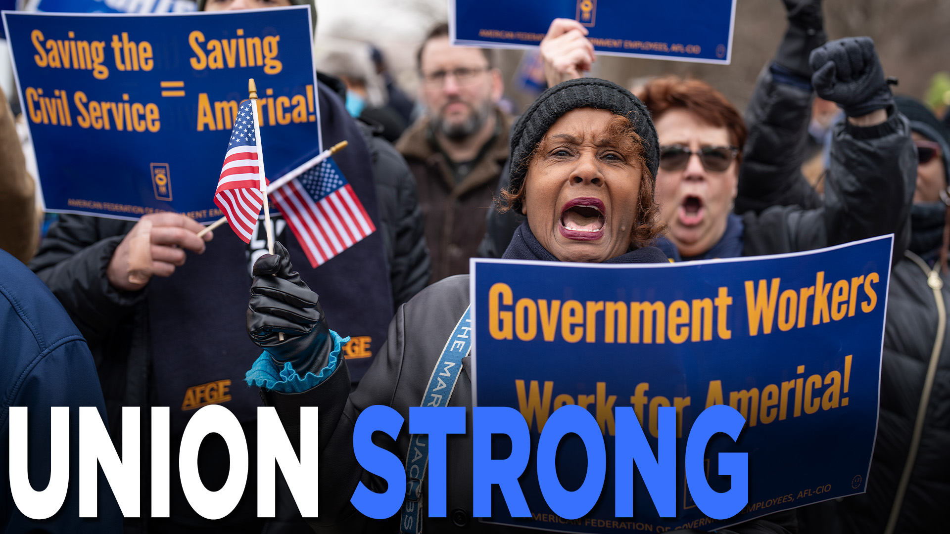 Democrats Join LARGEST Government Workers Union To Protest DOGE Cuts ...