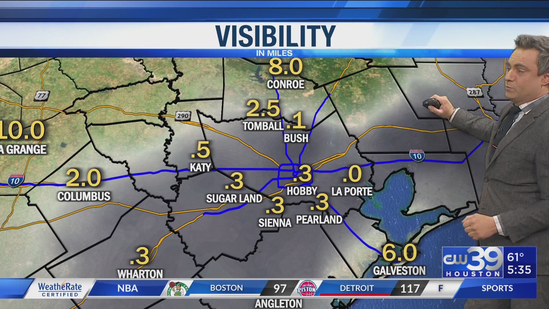 Dense Fog Advisory issued for multiple Houston-area counties | CW39 ...