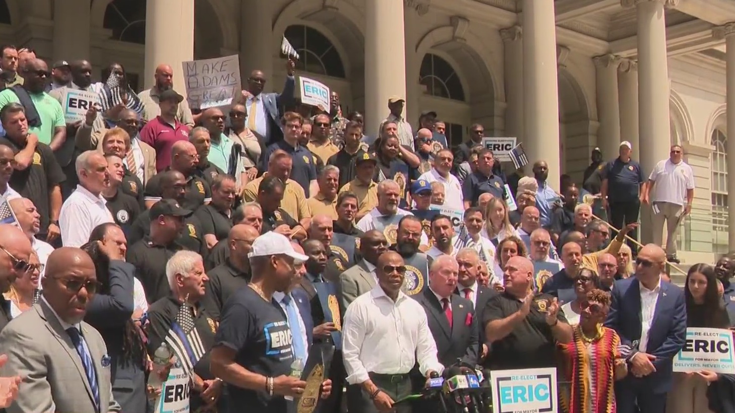 Law enforcement unions unite to endorse Mayor Eric Adams for re-election – PIX11