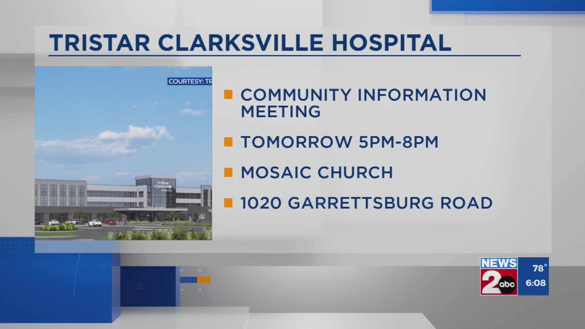 TriStar Hospital coming to Clarksville – WKRN News 2