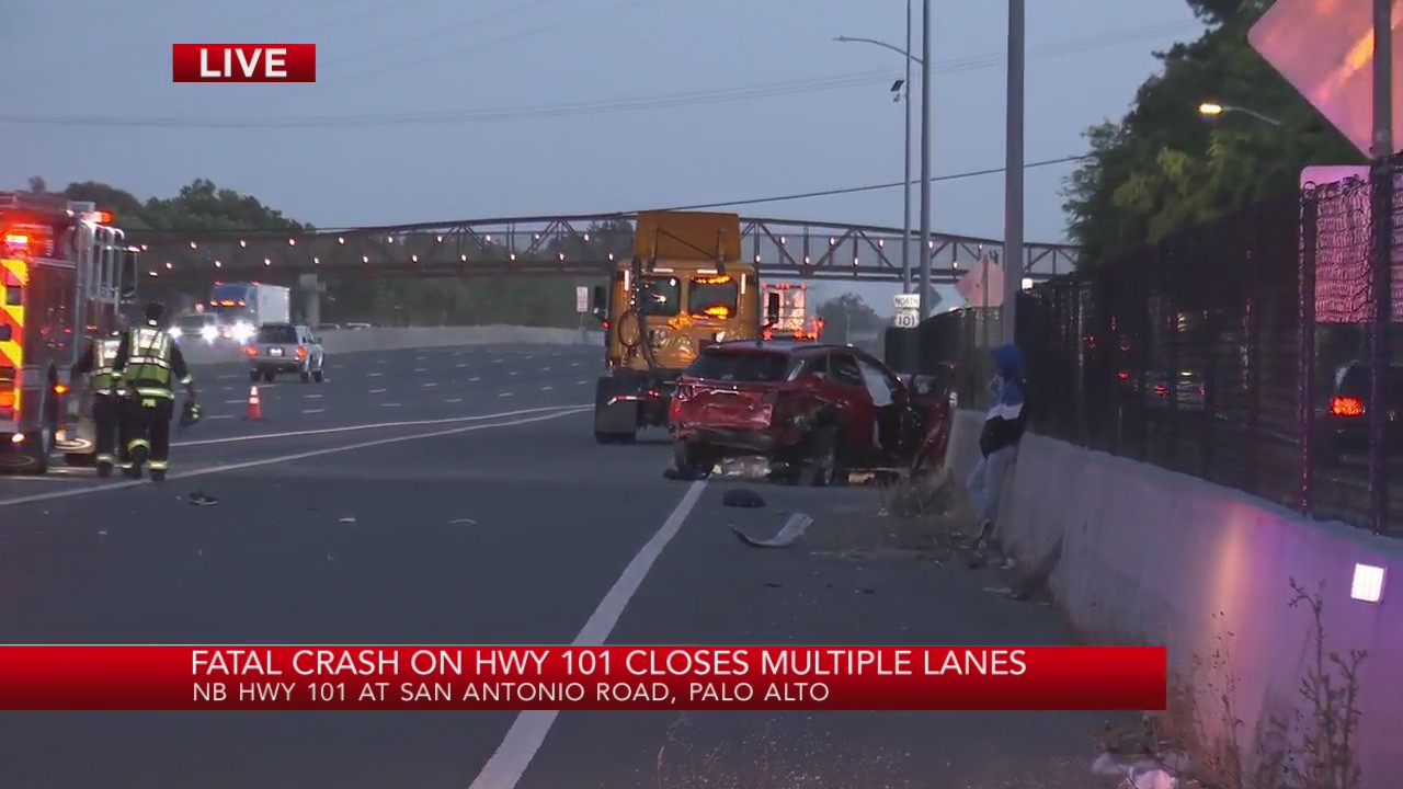 Fatal crash on Highway 101 in Palo Alto closes multiple lanes – KRON4
