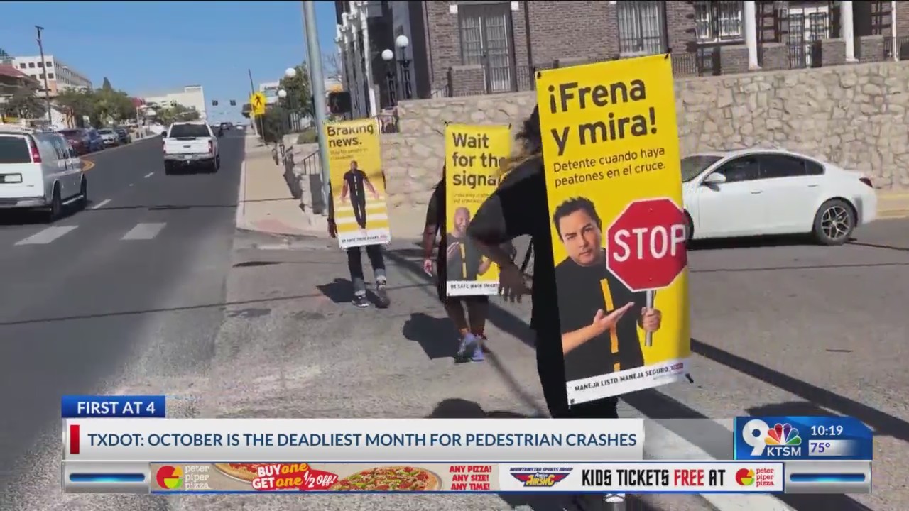 TxDOT launches walking billboards for pedestrian awareness – KTSM 9 News