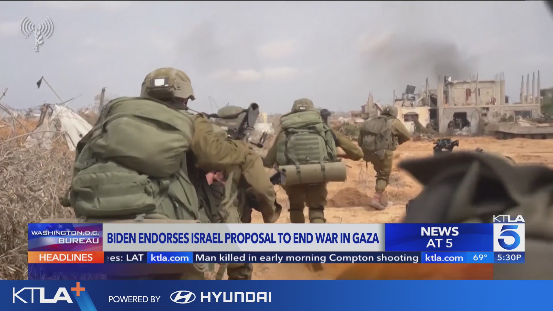 Biden speaks on Israeli proposal to end war – KTLA