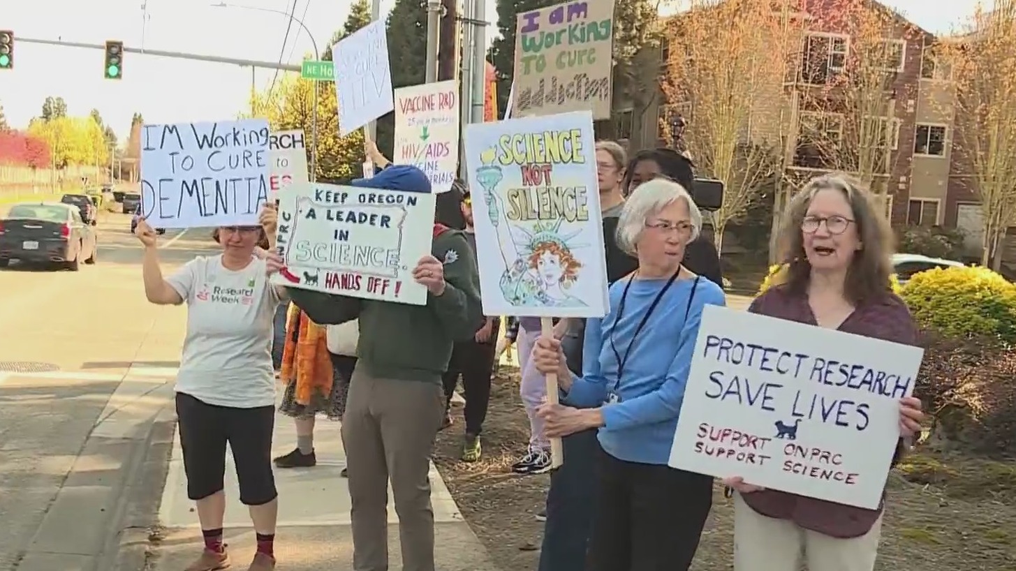 Dozens attend rally in support of Oregon National Primate Research ...