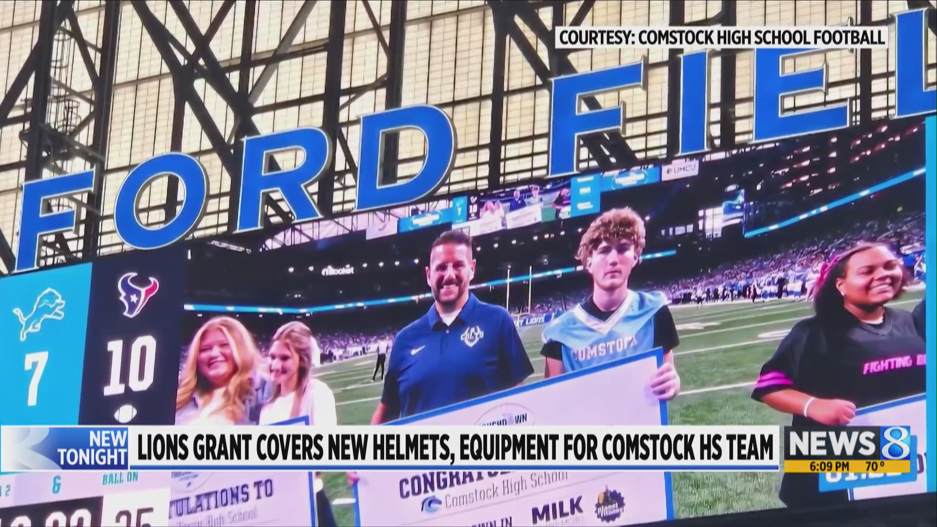 Lions grant covers new helmets, equipment for Comstock HS team – KVEO-TV