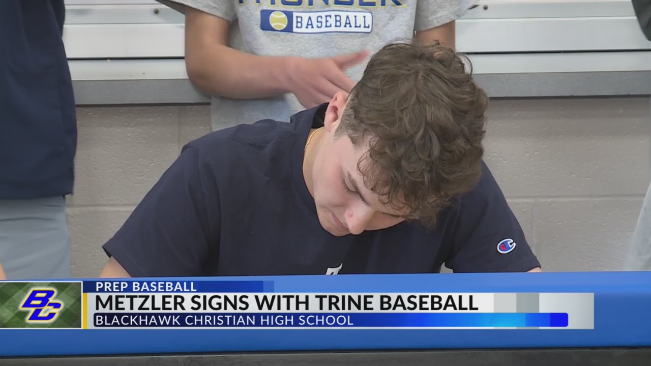 Blackhawk Christian’s Luke Metzler signs with Trine University baseball ...