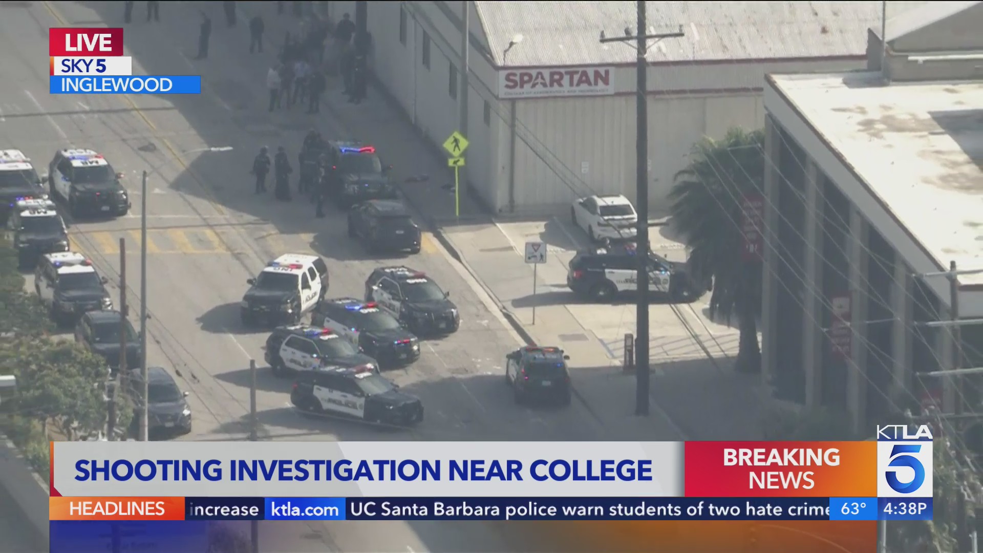 Shooting near Inglewood college campus leaves 3 injured – KTLA
