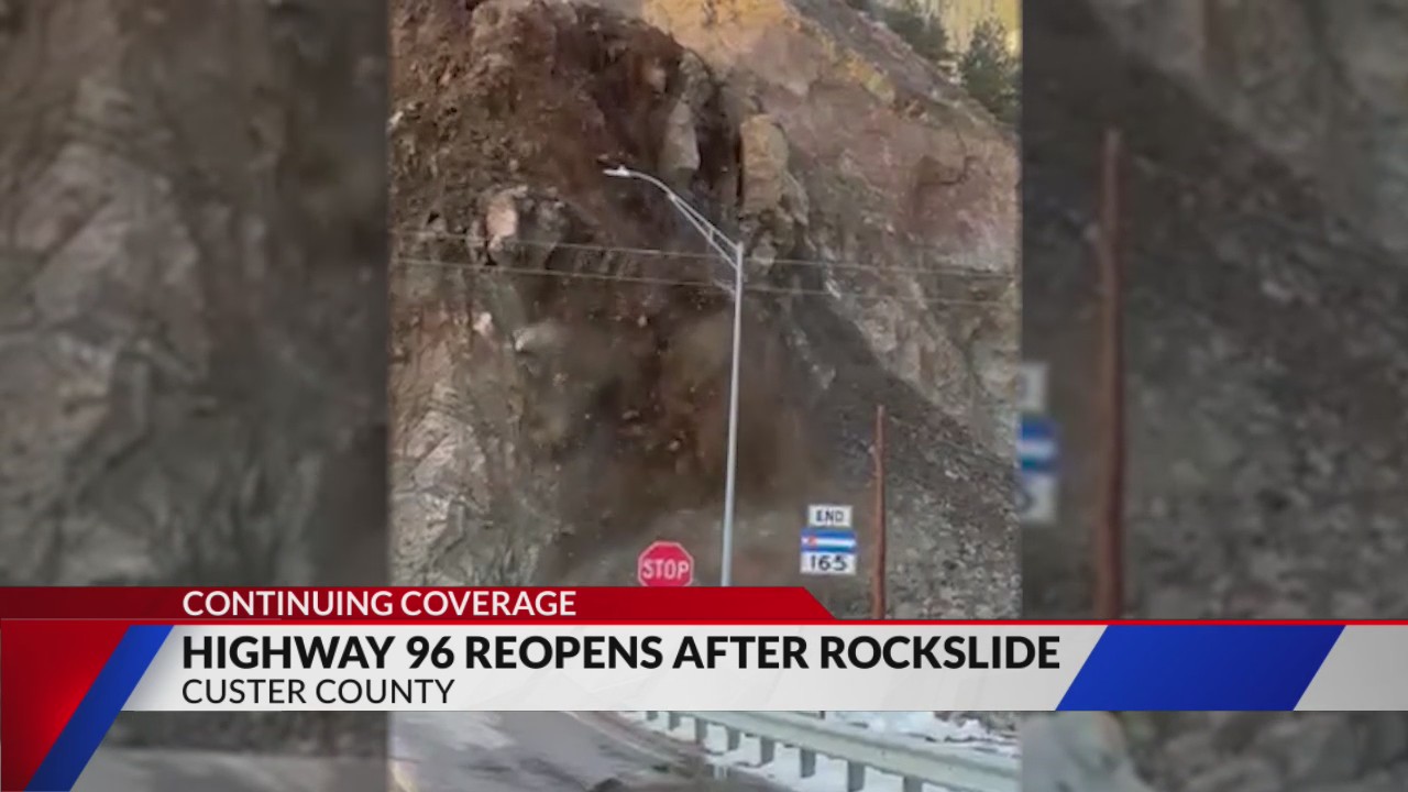 Highway 96 reopens from Westcliffe to Wetmore after rockslide – FOX21 ...