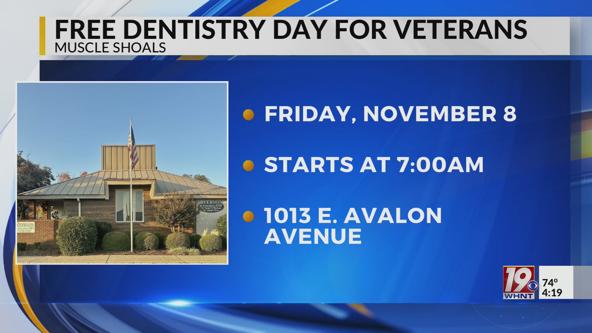 Free Dentistry Day For Veterans | November 4, 2024 | News 19 at 4 p.m ...
