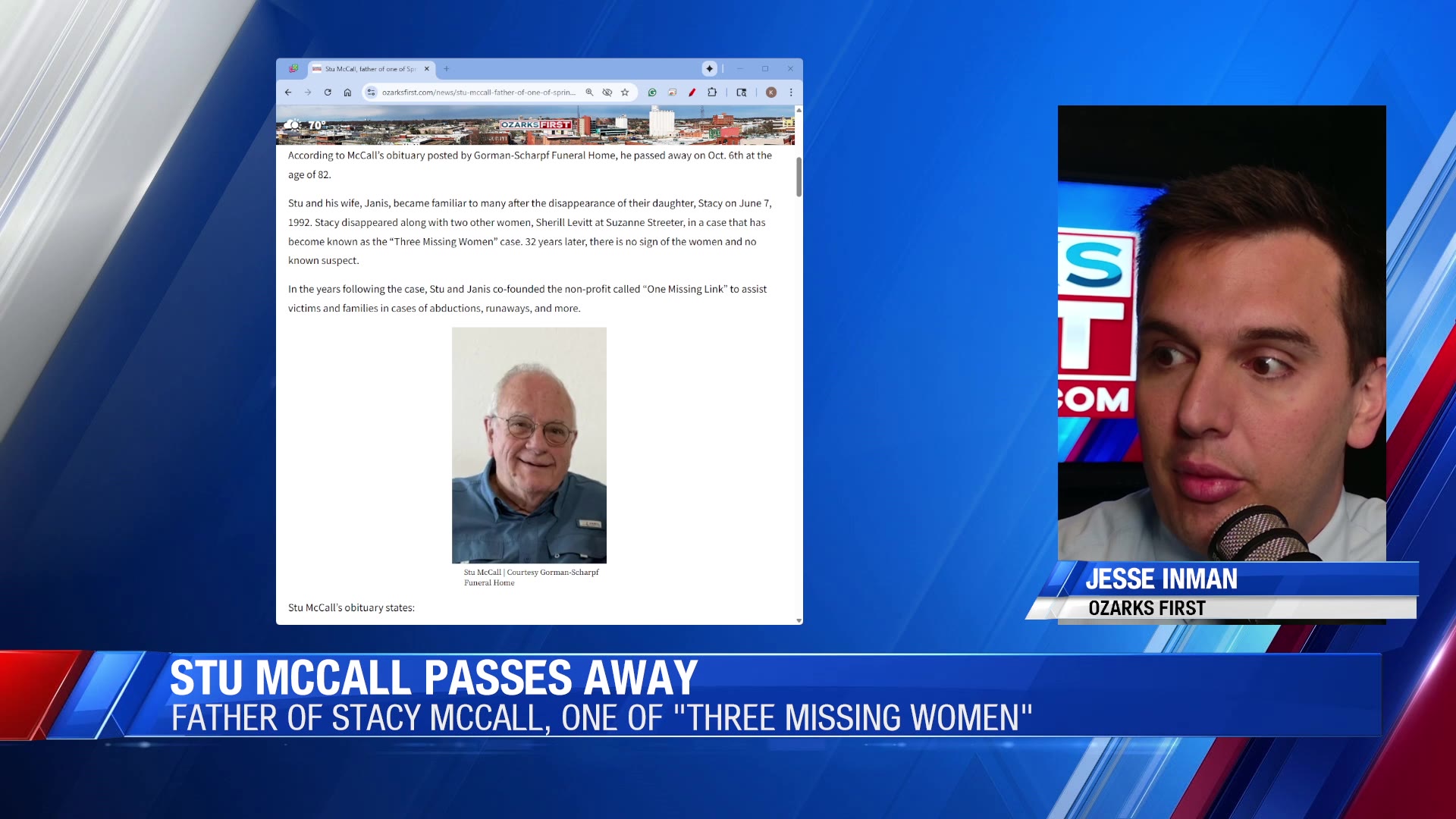 Stu McCall, father of one of Springfield’s ‘Three Missing Women’, dies ...