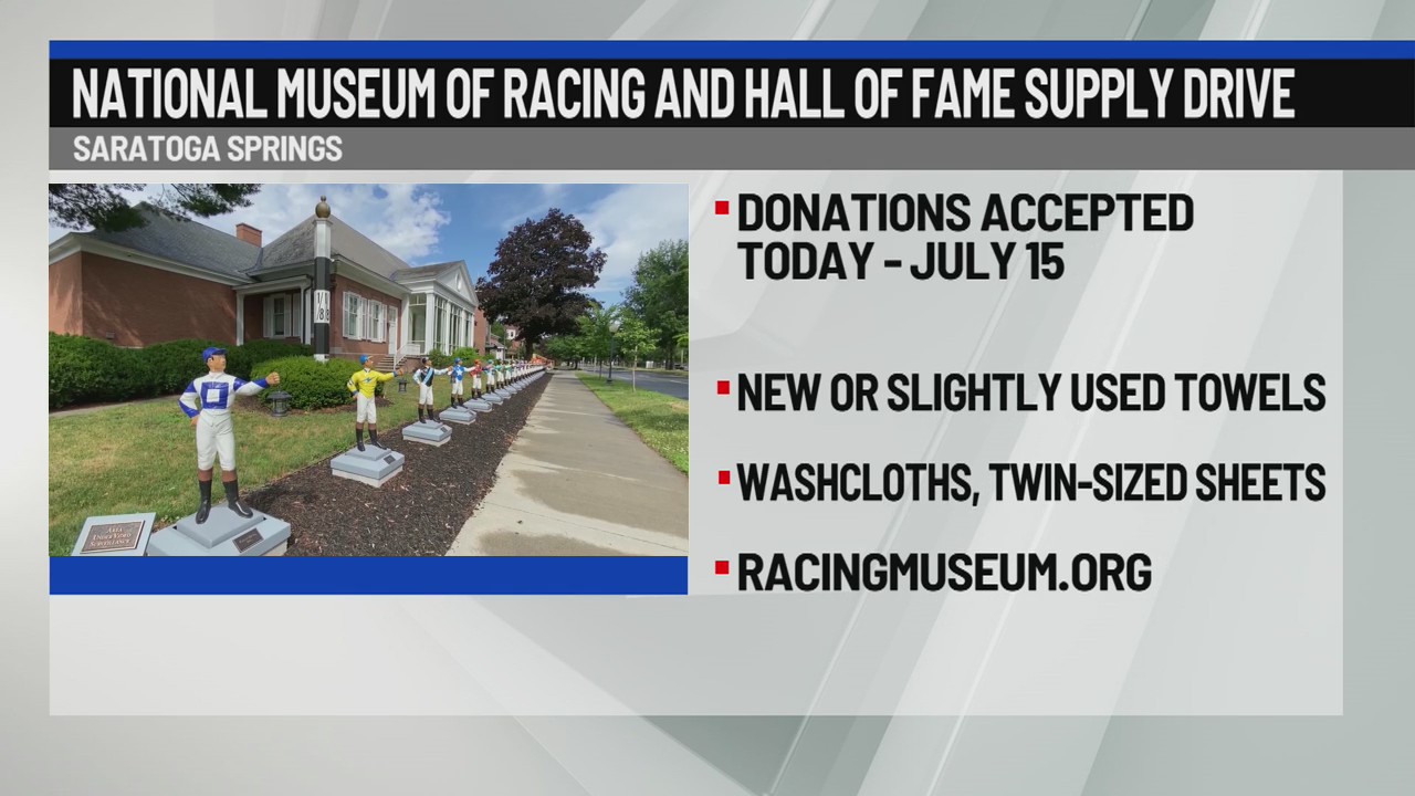 National Museum of Racing and Hall of Fame hosts supply drive – NEWS10 ABC