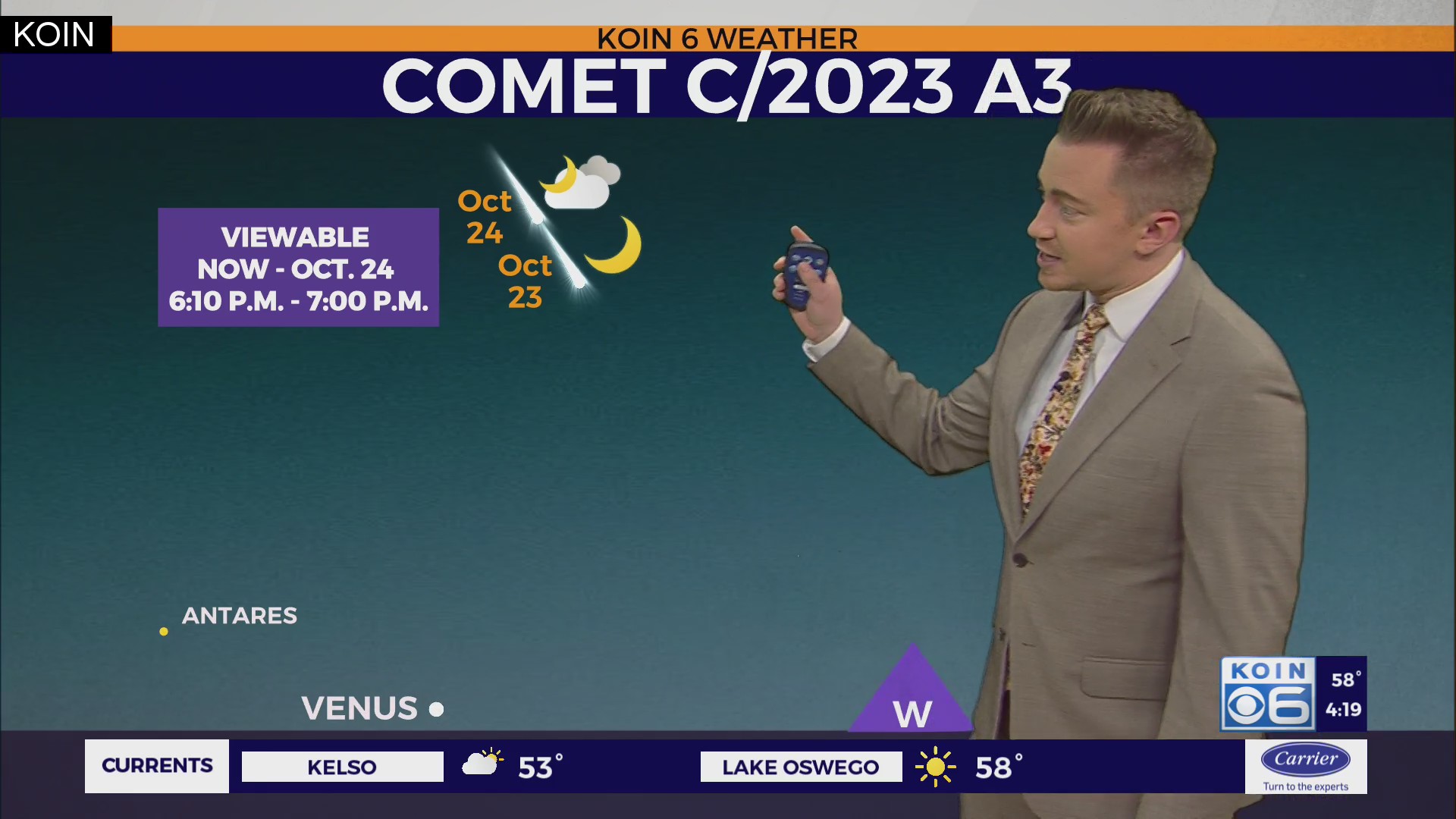 Final comet views likely Wednesday in Portland – KOIN.com