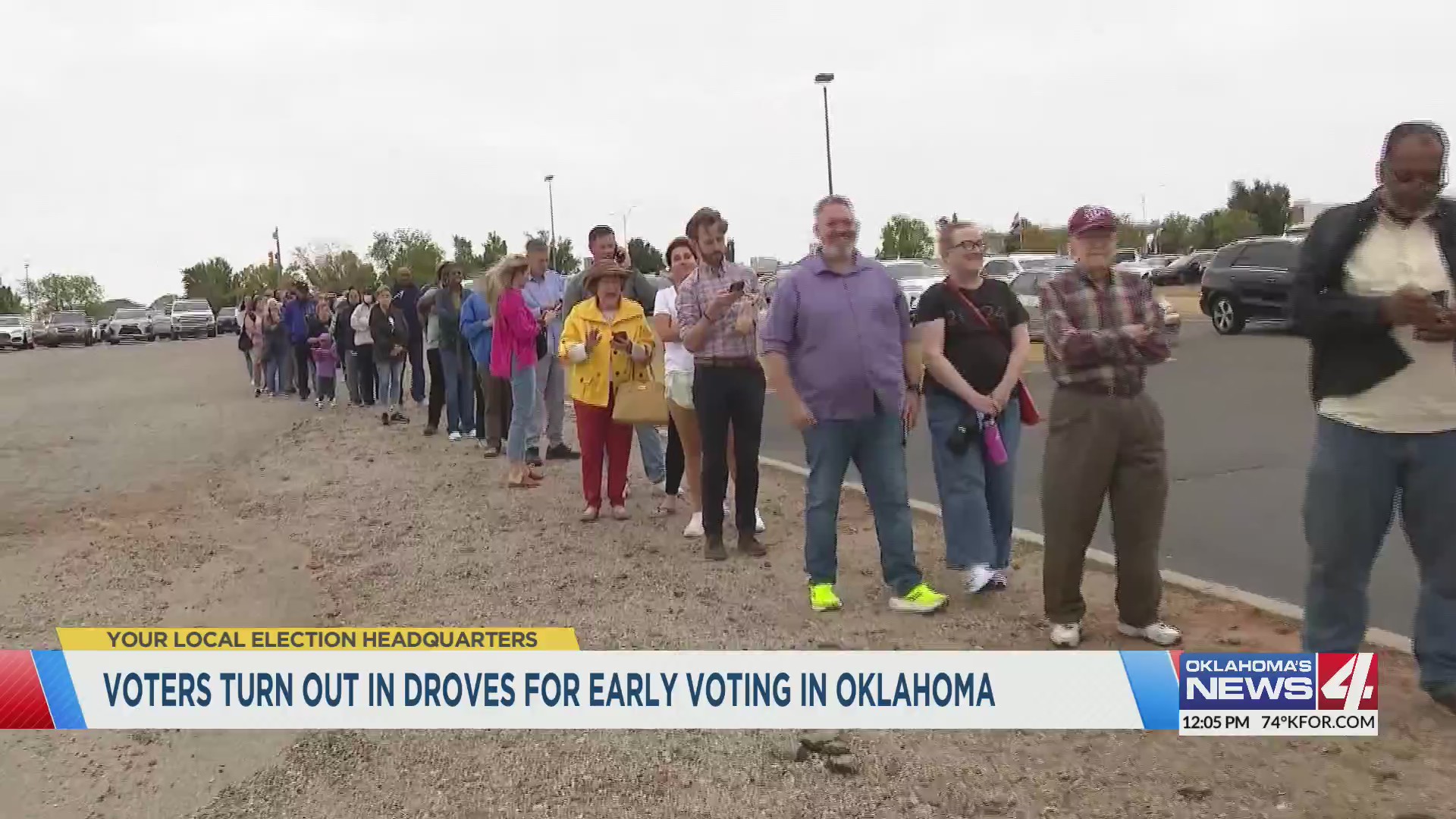 Residents report long lines for first day of early voting in Oklahoma ...