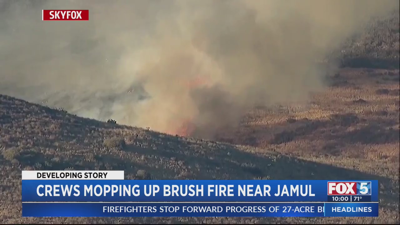 Crews mopping up brush fire in Jamul – FOX 5 San Diego & KUSI News