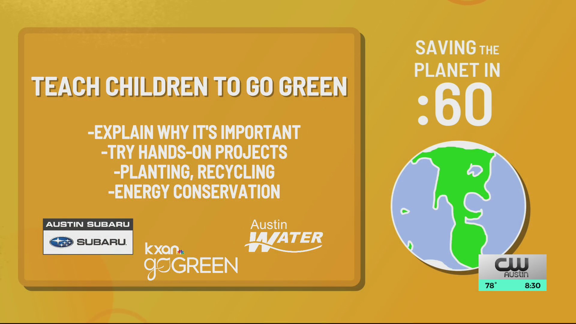 Teaching kids to go green for Earth – KXAN Austin