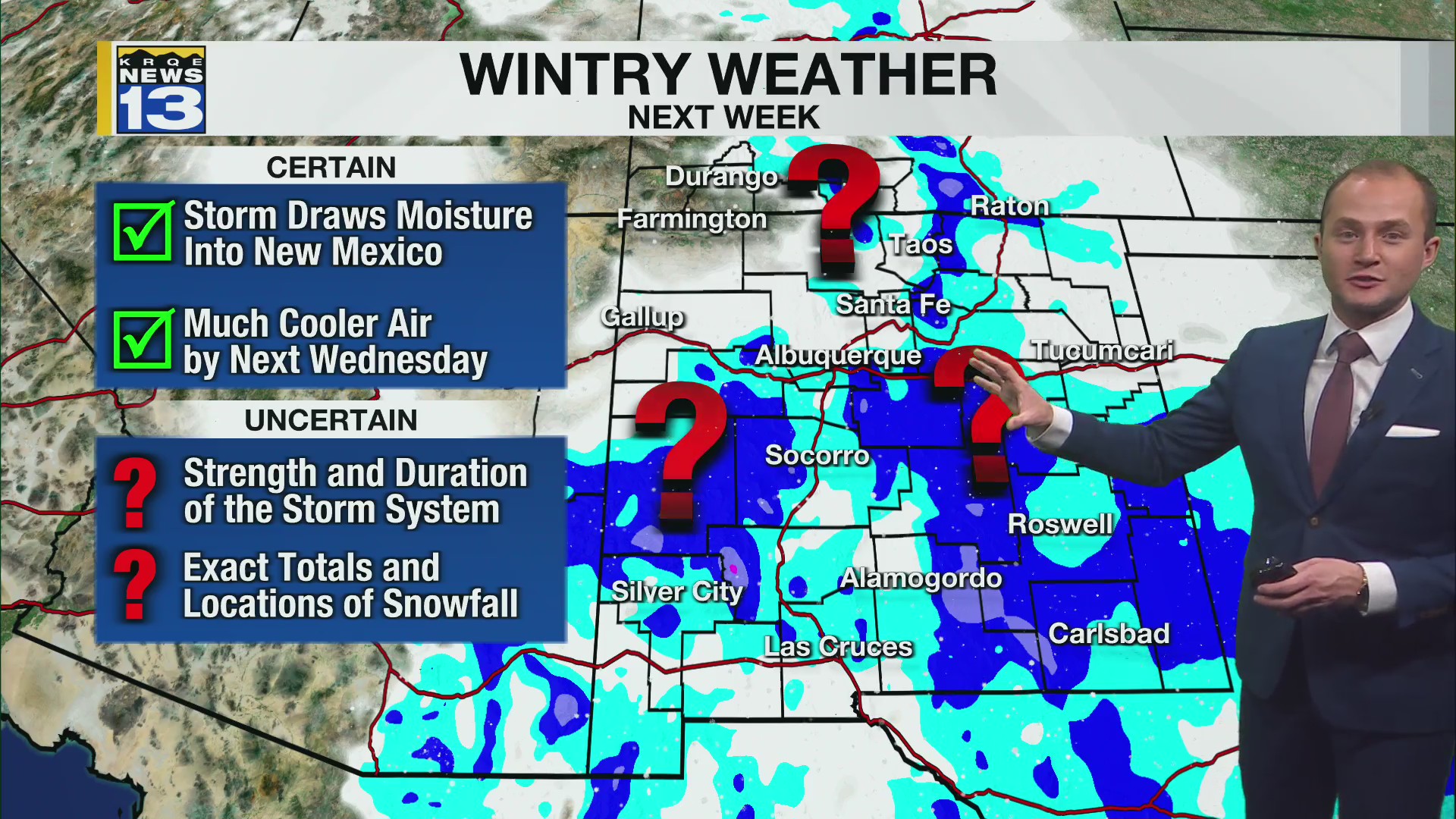 Record warm Saturday then snow returns next week – KRQE NEWS 13 ...