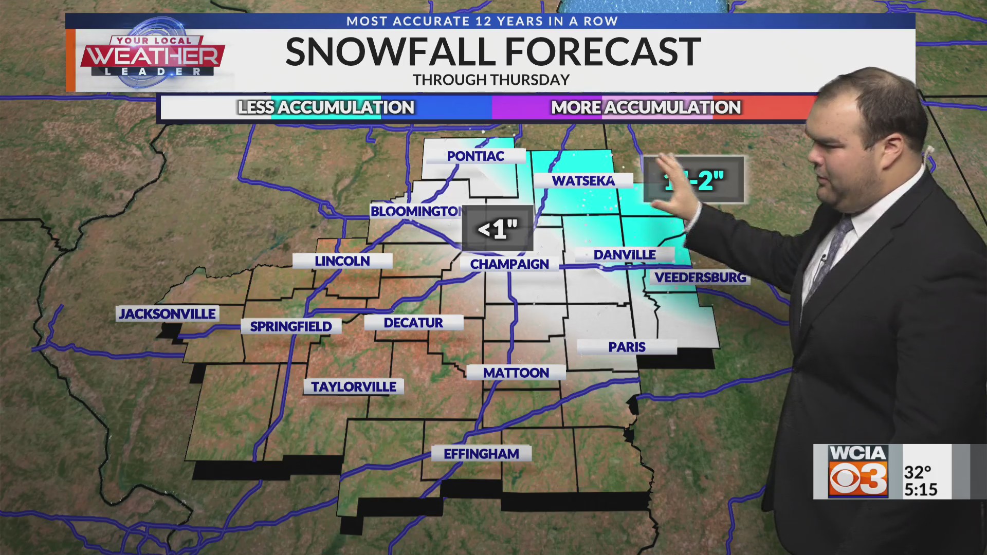 Weather Now: Snow and Rain Will Make for a Messy End to Day – WCIA.com