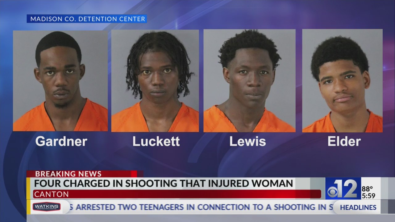 Four charged in Canton shooting that injured woman – WJTV
