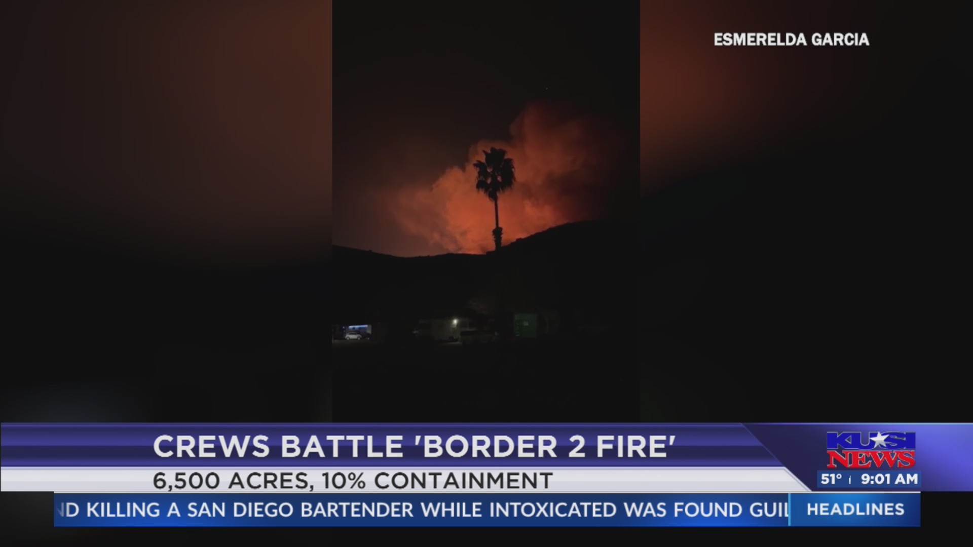 UPDATE: Border 2 Fire reaches 6,500 acres with 10% containment – FOX 5 ...