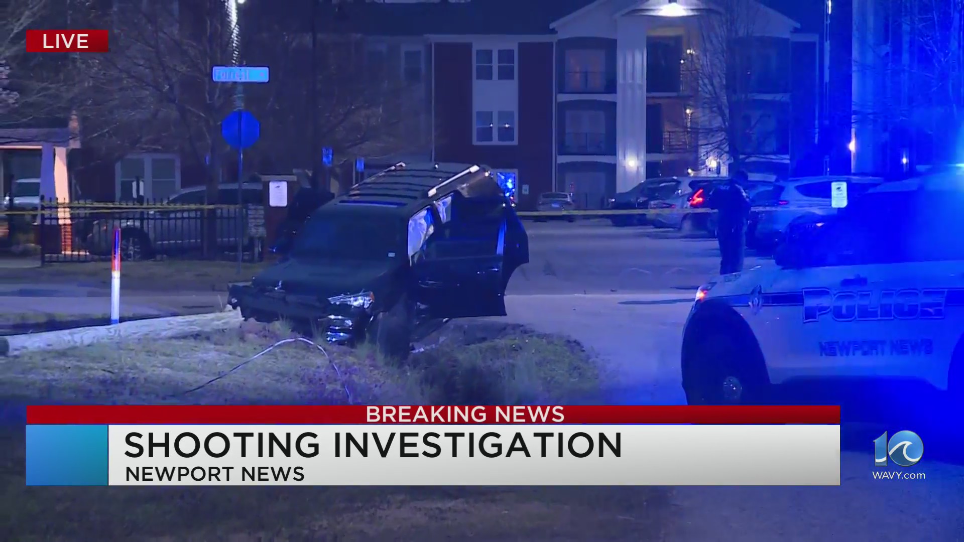 Newport News Police respond to reports of a shooting on Forrest Dr ...